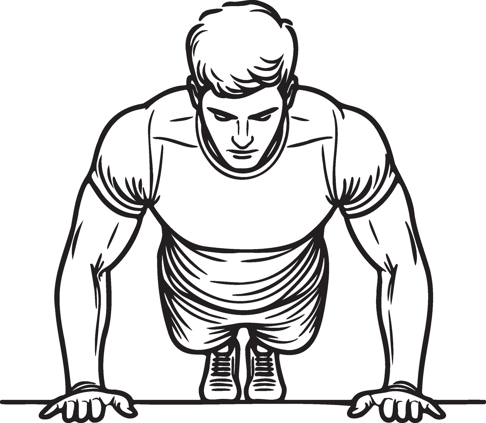 Man Do Pushups. 40813607 Vector Art at Vecteezy