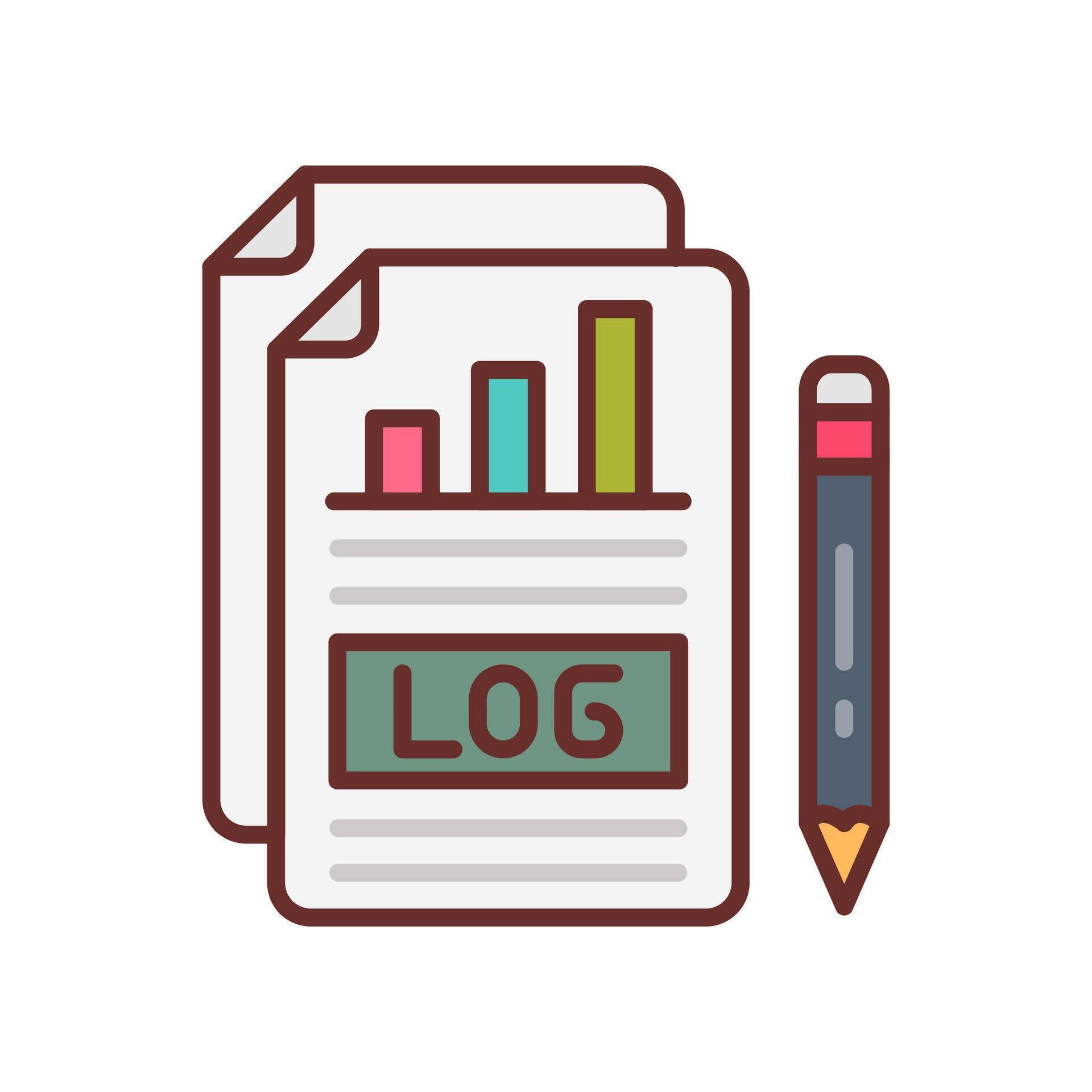 Log File icon in vector. Logotype 40814698 Vector Art at Vecteezy