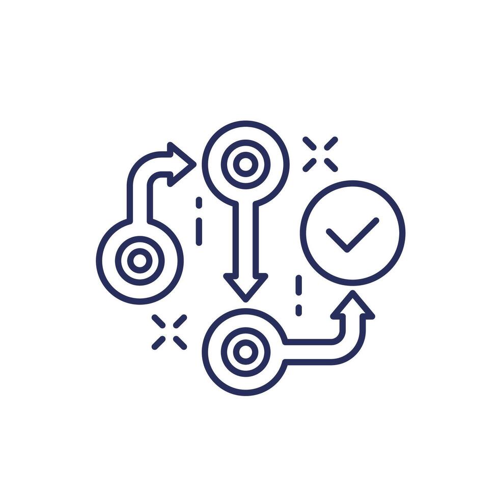 Methodology Line Icon Development Process Vector 40815742 Vector Art