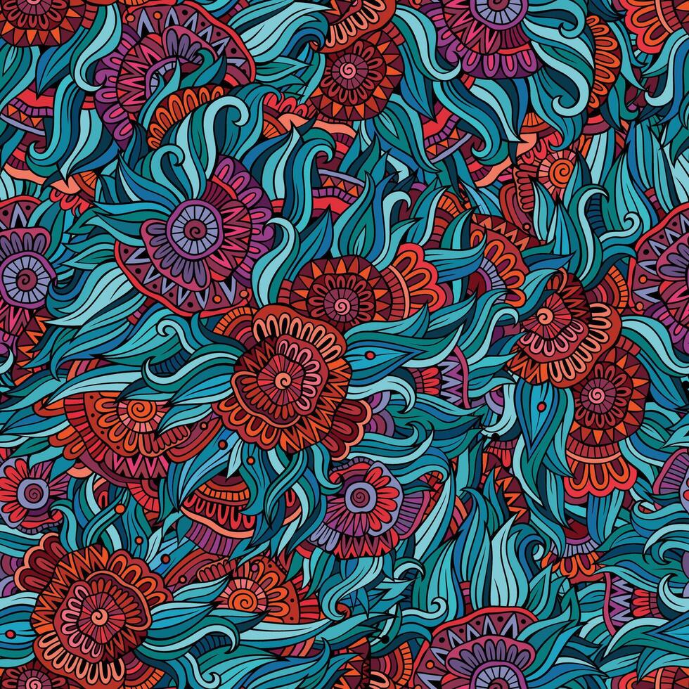 Vector Colorful Seamless Abstract Floral Pattern 40821899 Vector Art At