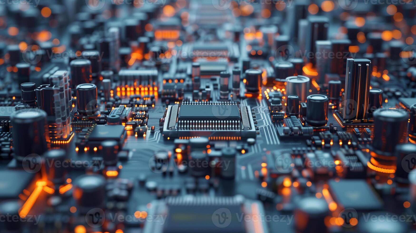 AI generated Fully Automated Modern PCB Assembly Line Equipped with Advanced High Precision ...