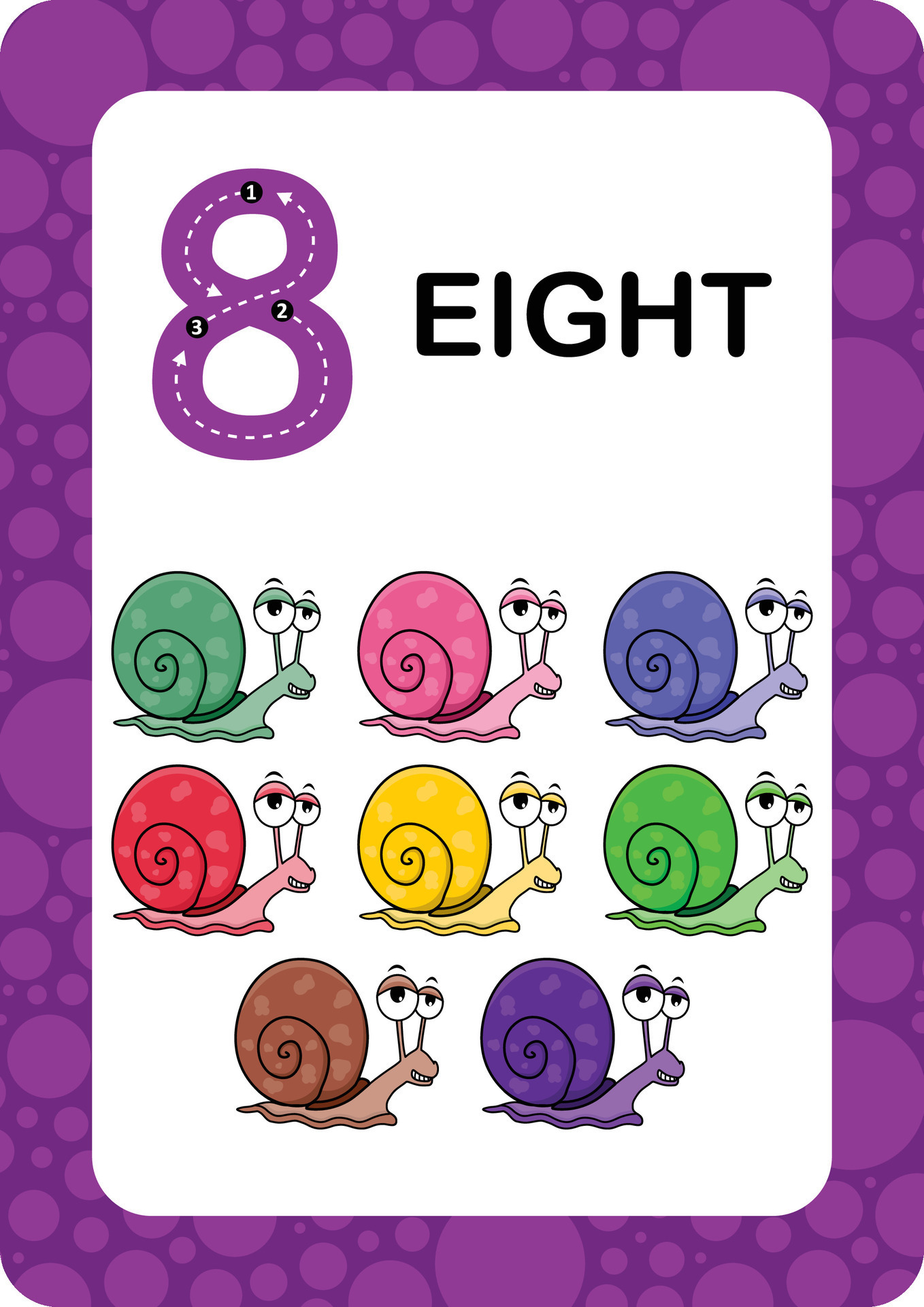 Numbers Flashcards. Number Seventeen Educational math card for children ...