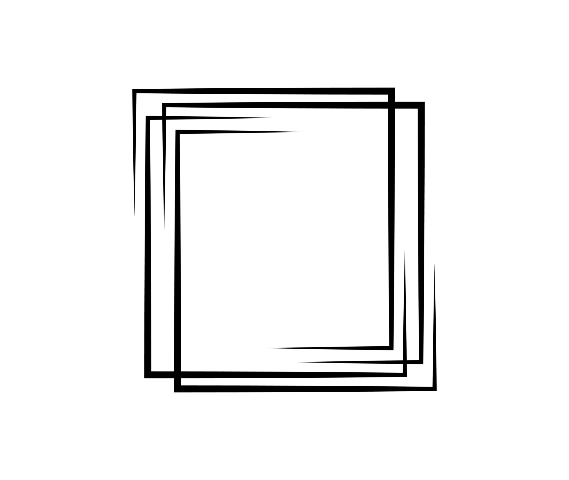 Square Frame Geometric Abstract Square Element Vector Illustration