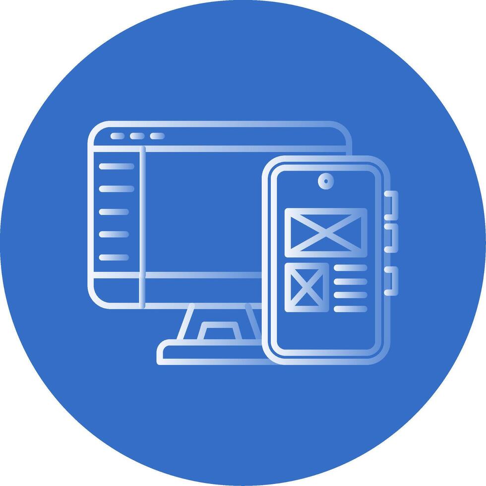 Responsive design Gradient Line Circle Icon 40832855 Vector Art at Vecteezy