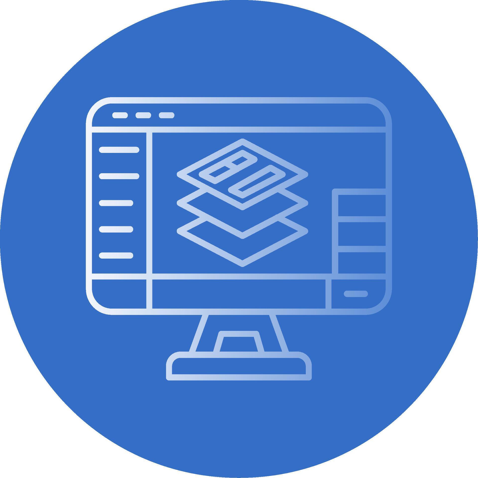 Layers Gradient Line Circle Icon 40833198 Vector Art At Vecteezy