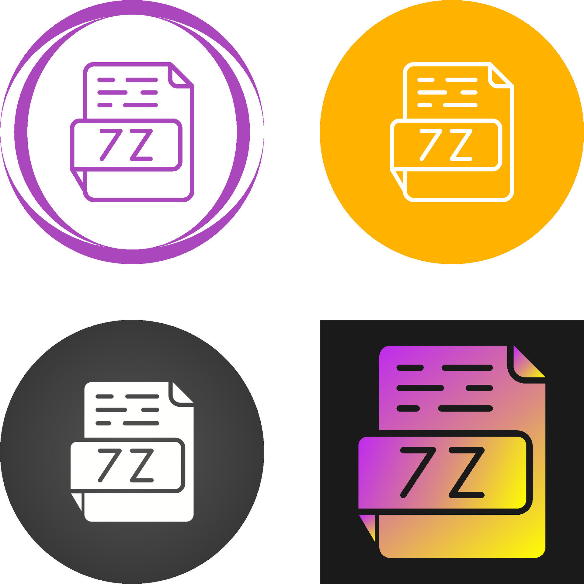 7z Vector Icon 40856210 Vector Art At Vecteezy