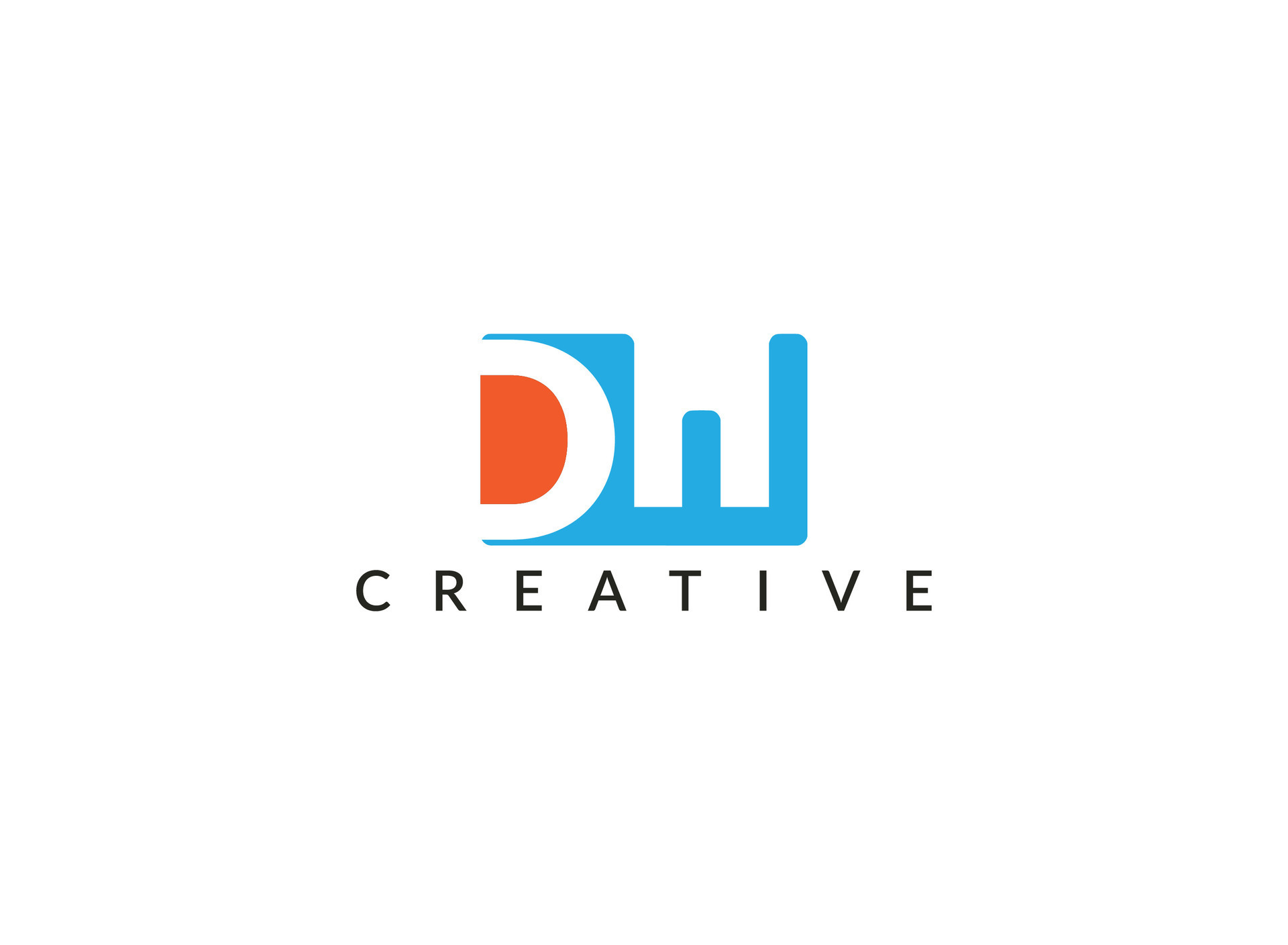 Initial Letter DW Line Logo isolated on Double Background. Usable for Business and Branding ...