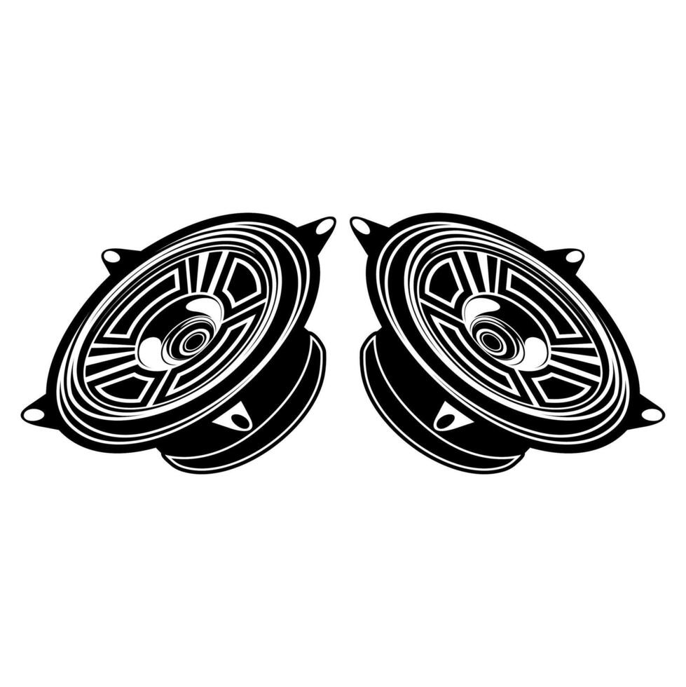 Set Vector Double Subwoofer Icon Symbol Car Speaker Design Logo Illustration 40871944 Vector