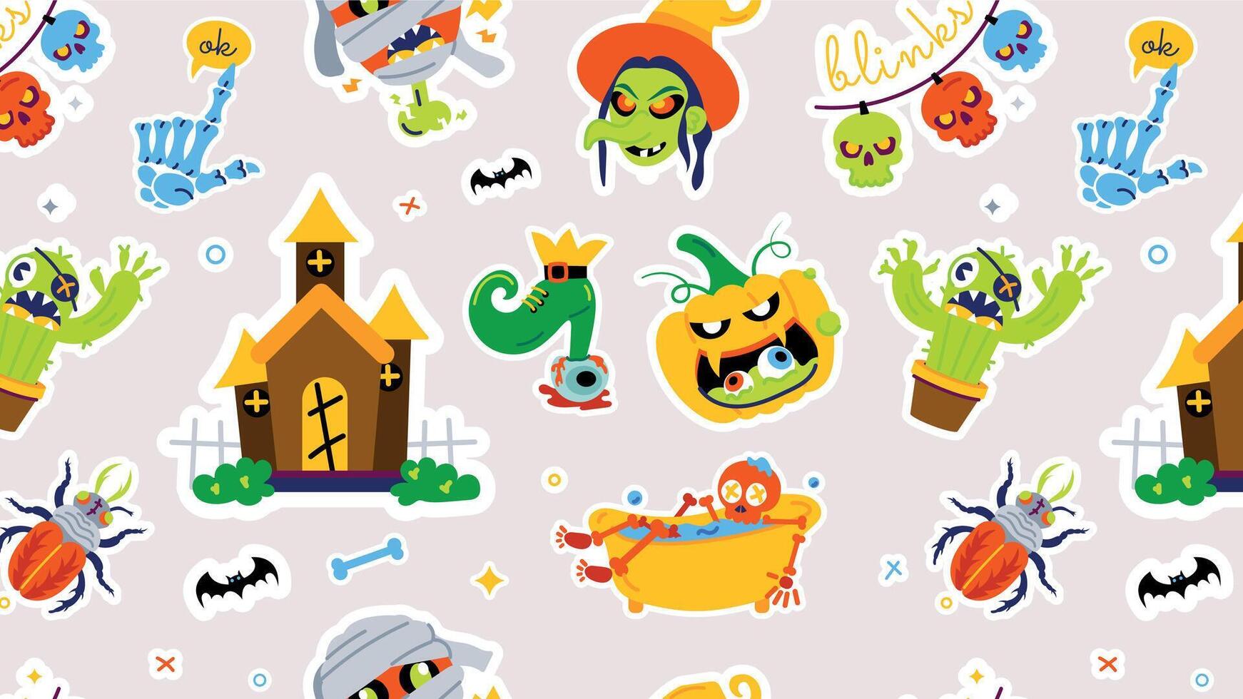 Trendy Ghost Pattern 40874627 Vector Art at Vecteezy
