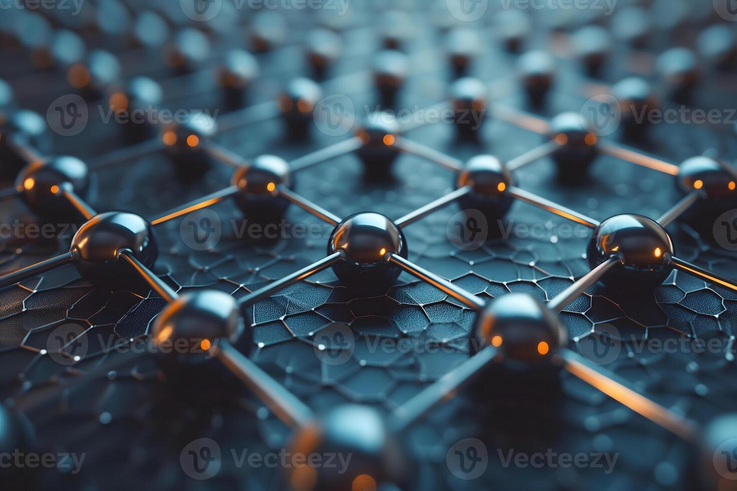 Ai Generated Orthogonal Grid Pattern Of Molecular Structure 40878011