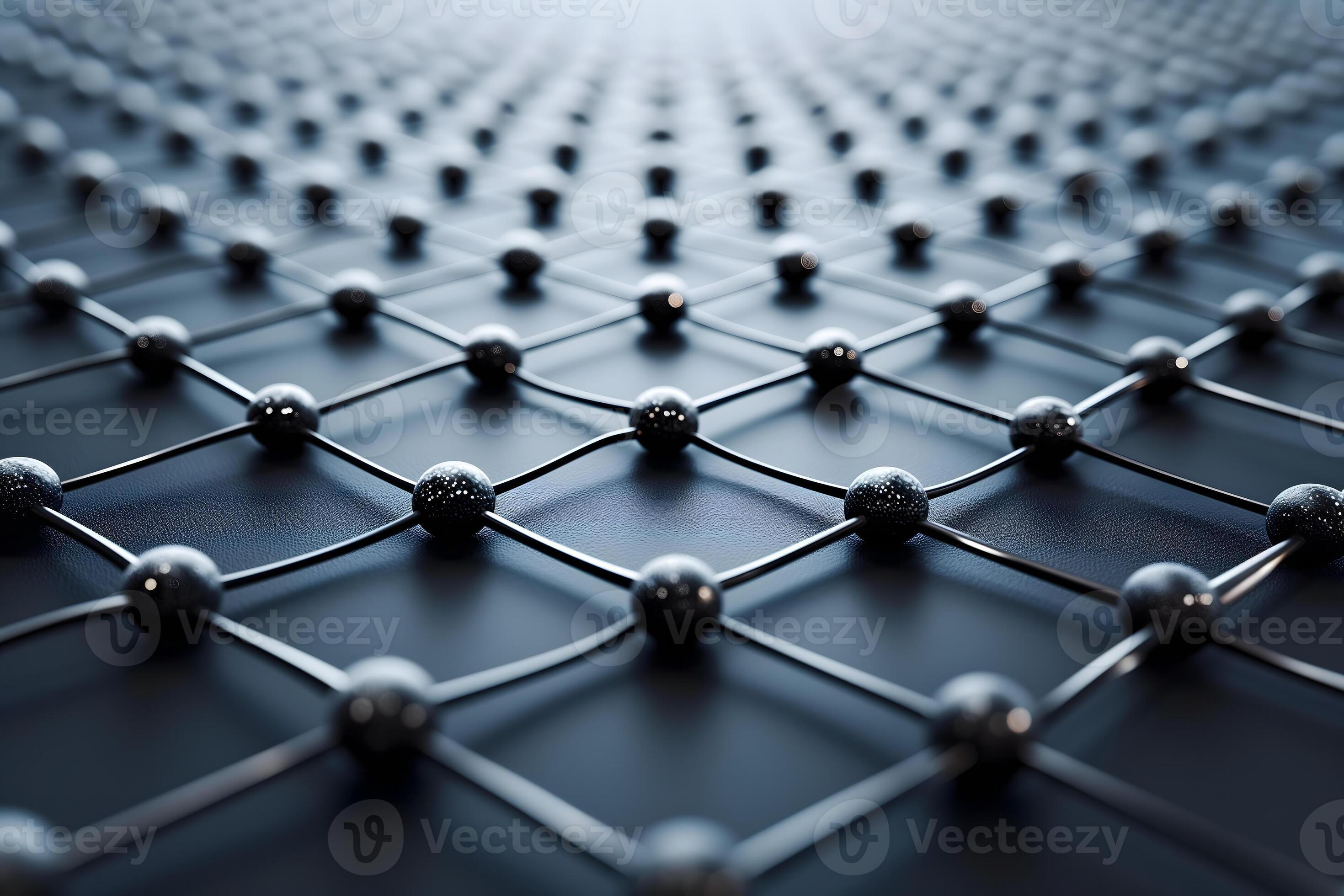 Ai Generated Orthogonal Grid Pattern Of Molecular Structure 40878747