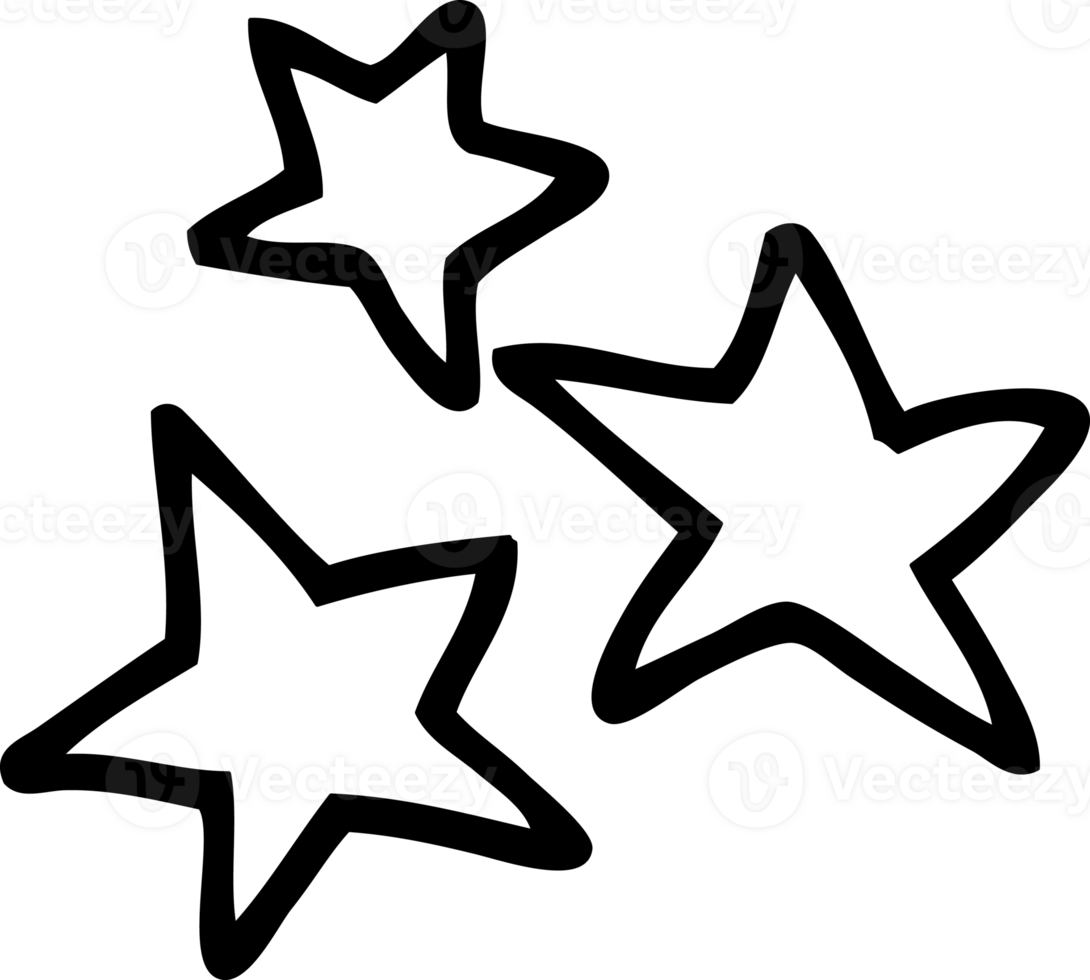 line drawing cartoon star icon 40878973 PNG