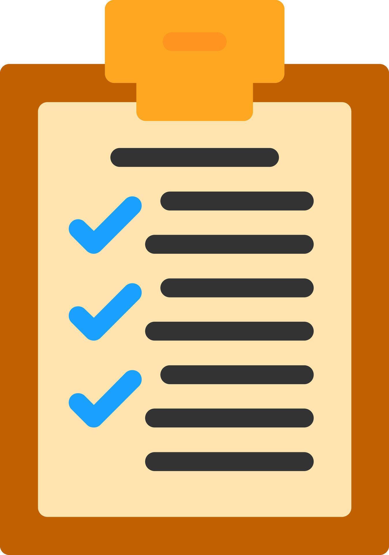 Checklist Flat Icon 40889226 Vector Art at Vecteezy