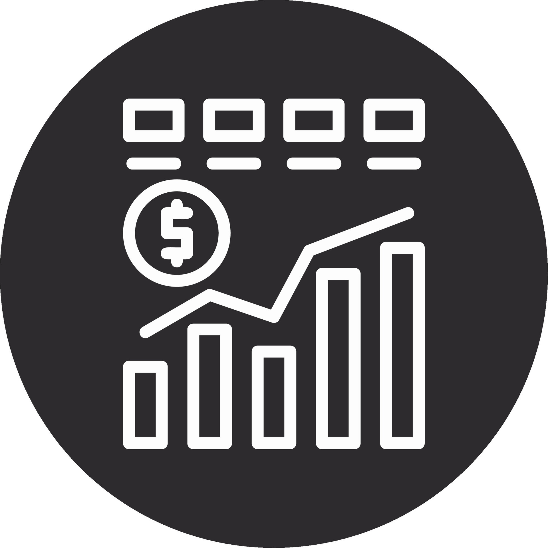 Financial Chart Inverted Icon 40891562 Vector Art at Vecteezy