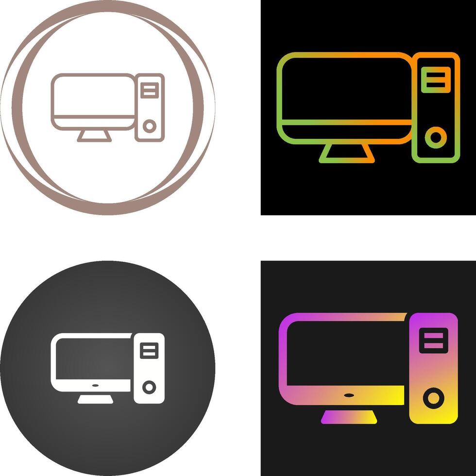 Desktop Computer Vector Icon 40932964 Vector Art at Vecteezy