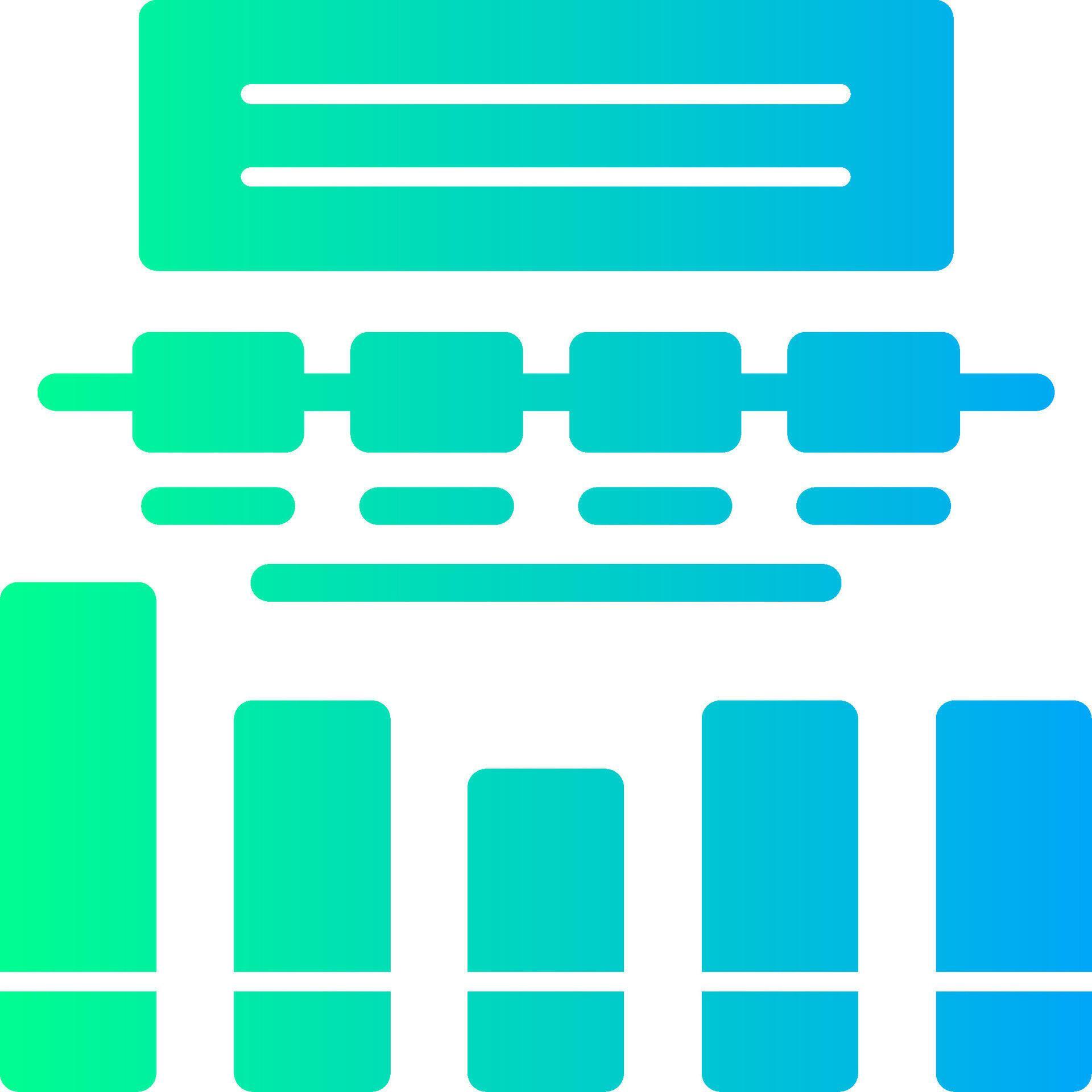 Bar Chart Solid Multi Gradient Icon 40942332 Vector Art at Vecteezy