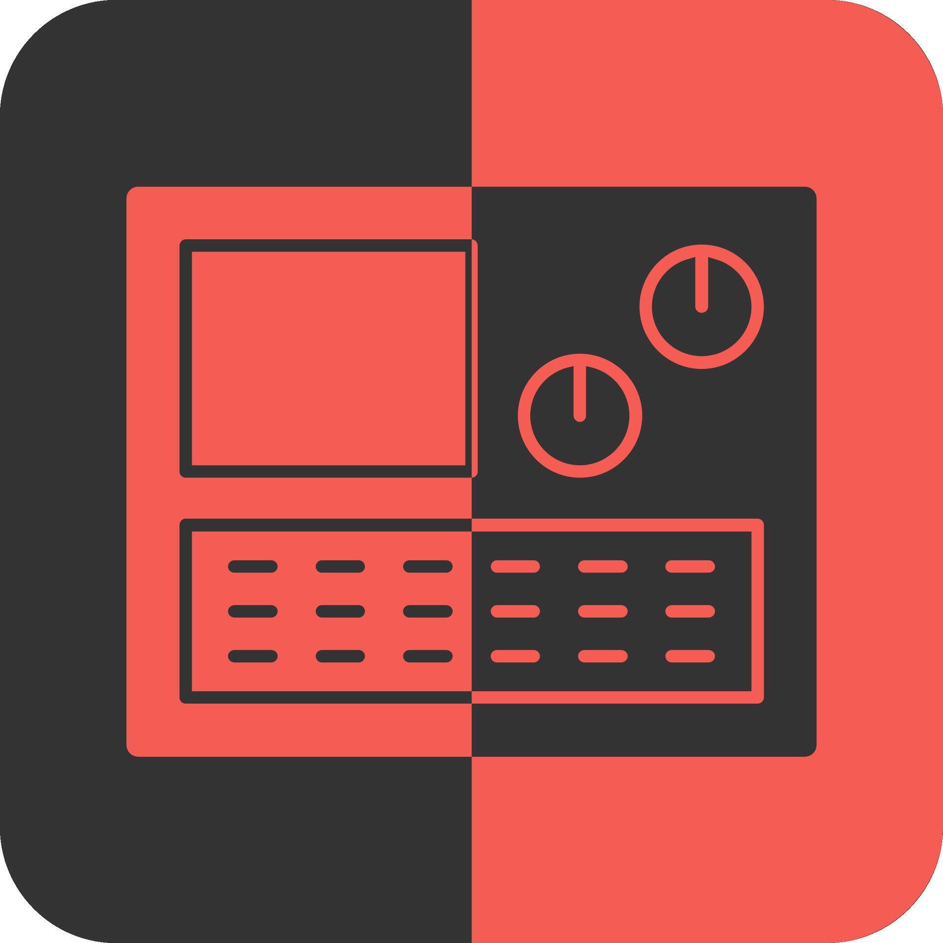 Machine Control Panel Red Inverse Icon 40947381 Vector Art at Vecteezy