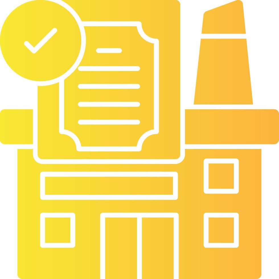 Industry Certification Solid Multi Gradient Icon 40947706 Vector Art at ...