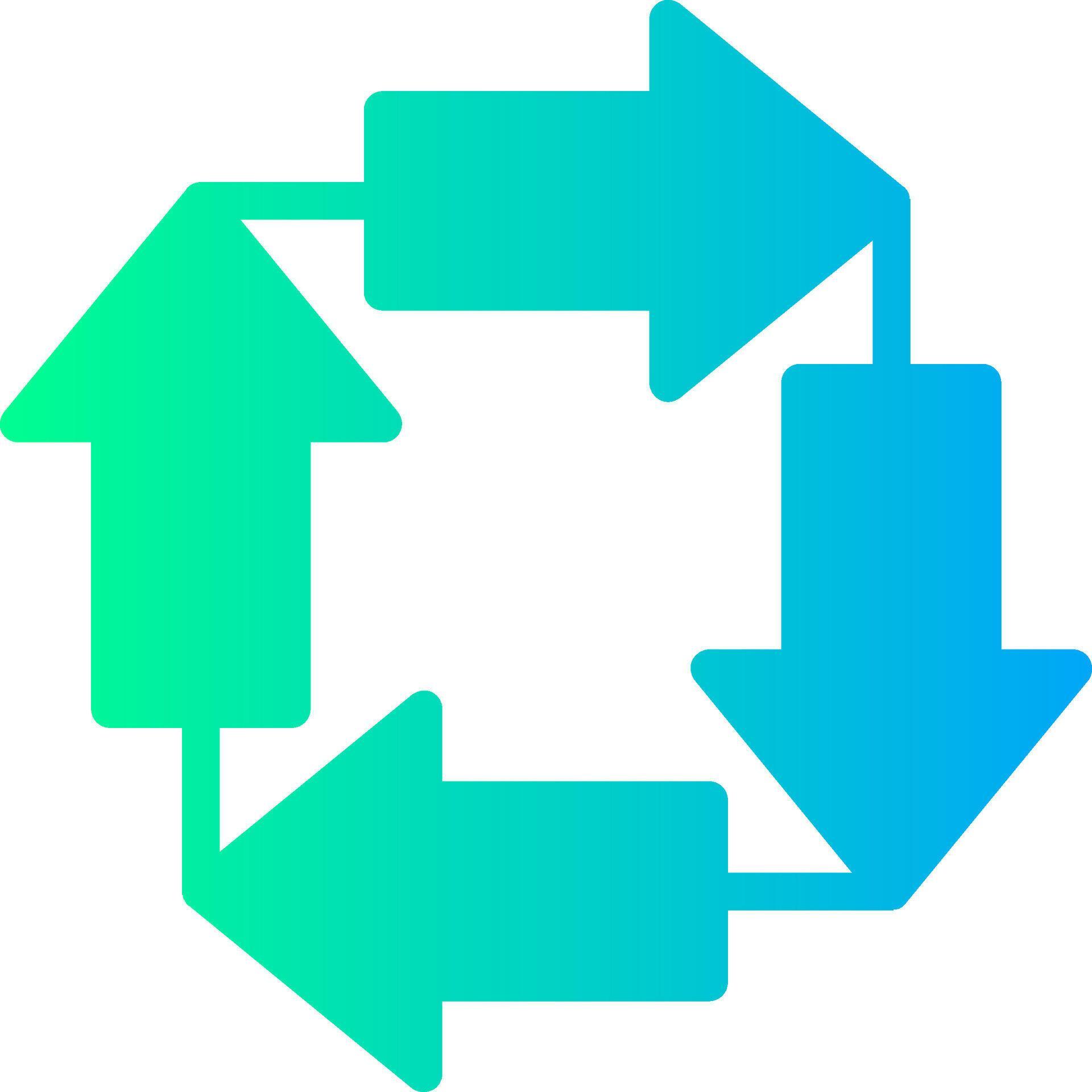 Counter Clockwise Arrows Solid Multi Gradient Icon 40948842 Vector Art ...