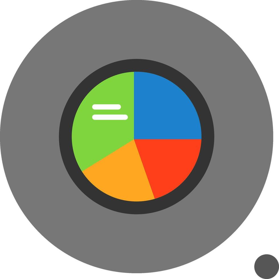 Pie Chart Flat Shadow Icon 40949067 Vector Art at Vecteezy