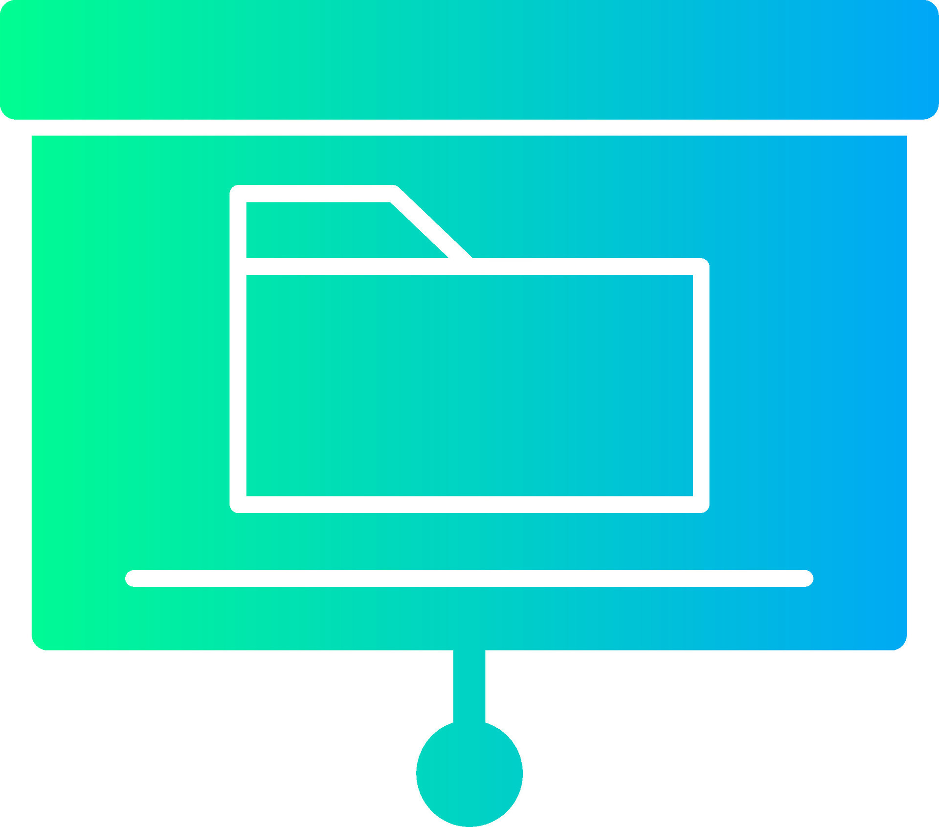 Presentation Folder Solid Multi Gradient Icon 40949176 Vector Art at ...