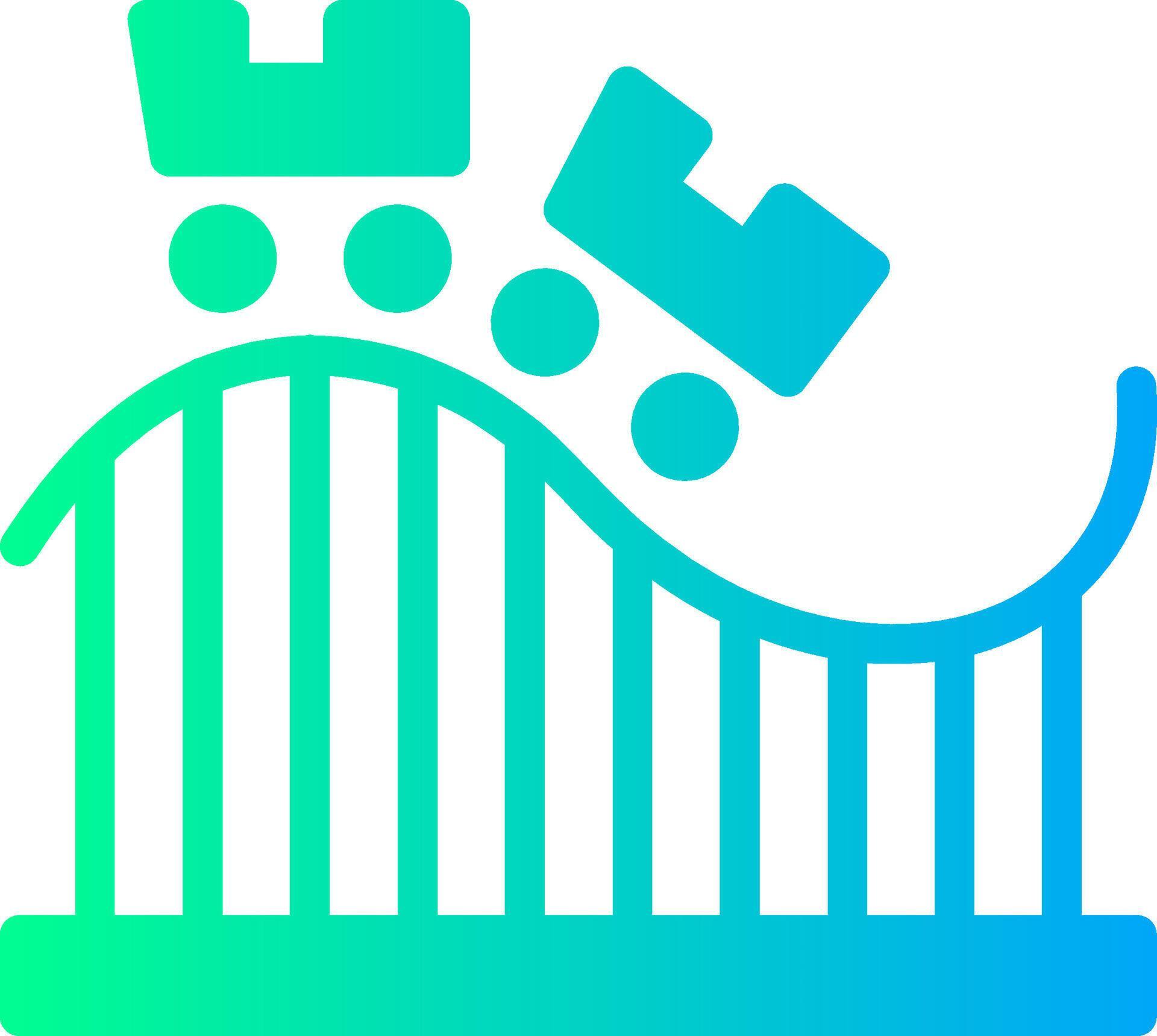 Roller Coaster Solid Multi Gradient Icon 40949559 Vector Art at Vecteezy
