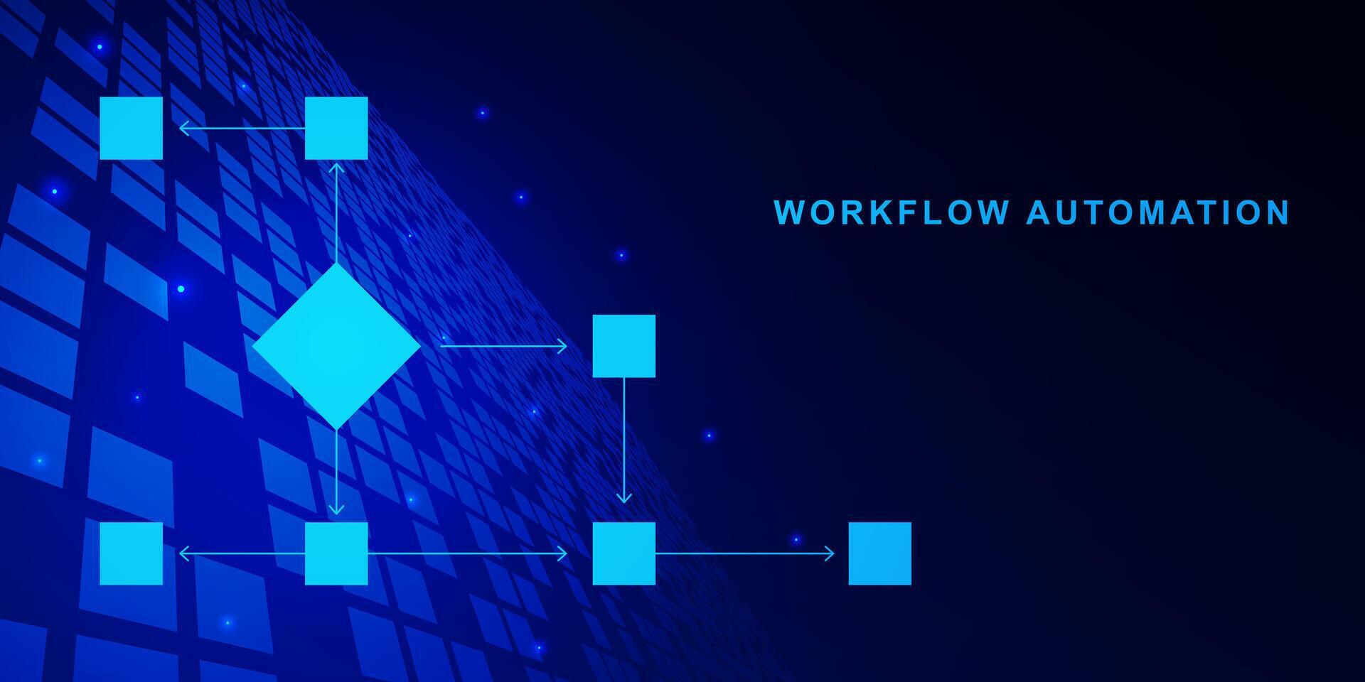 Workflow automation with flowchart. Block arranging processing management for business process ...