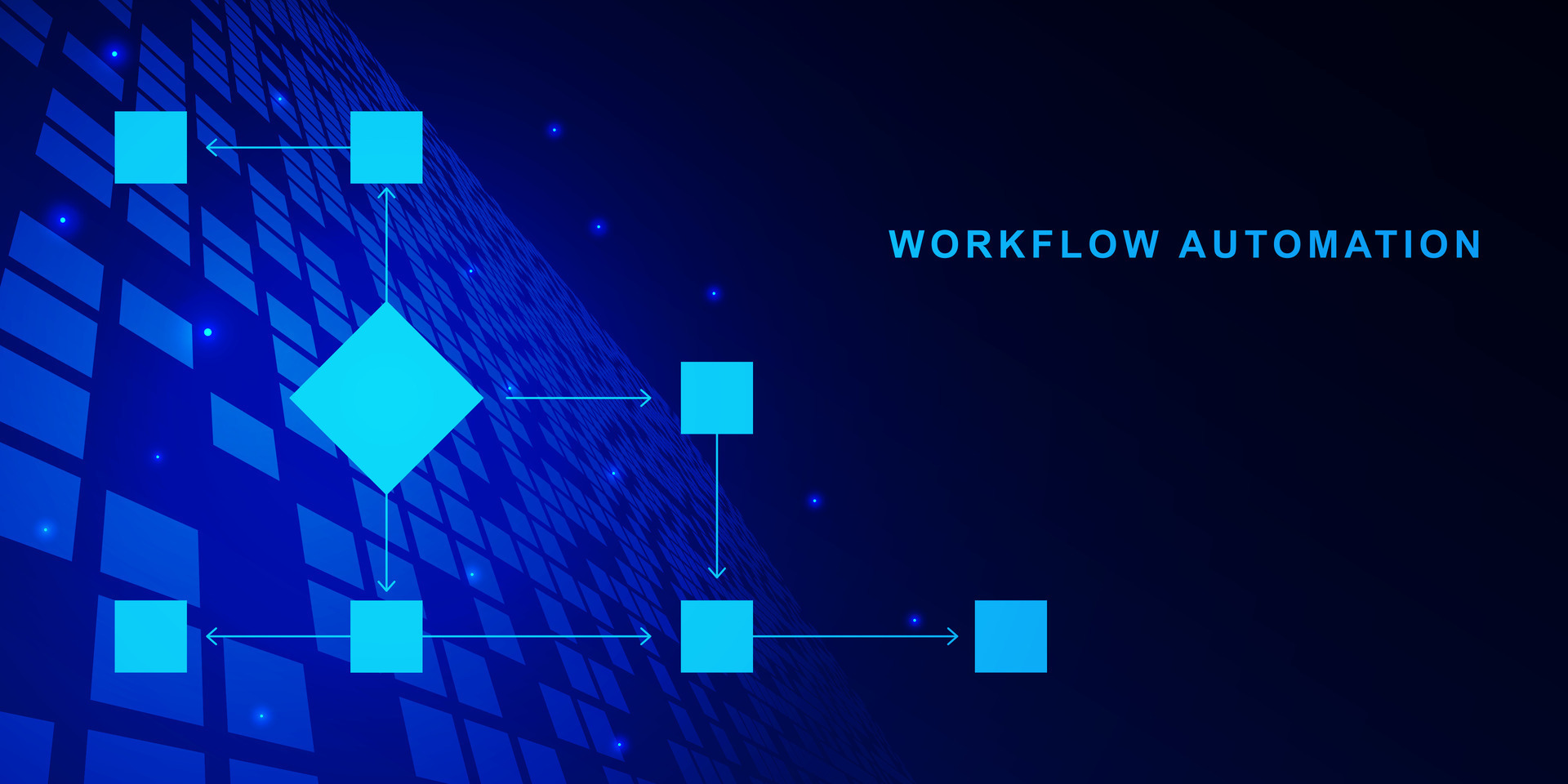 Workflow Automation With Flowchart Block Arranging Processing Management For Business Process