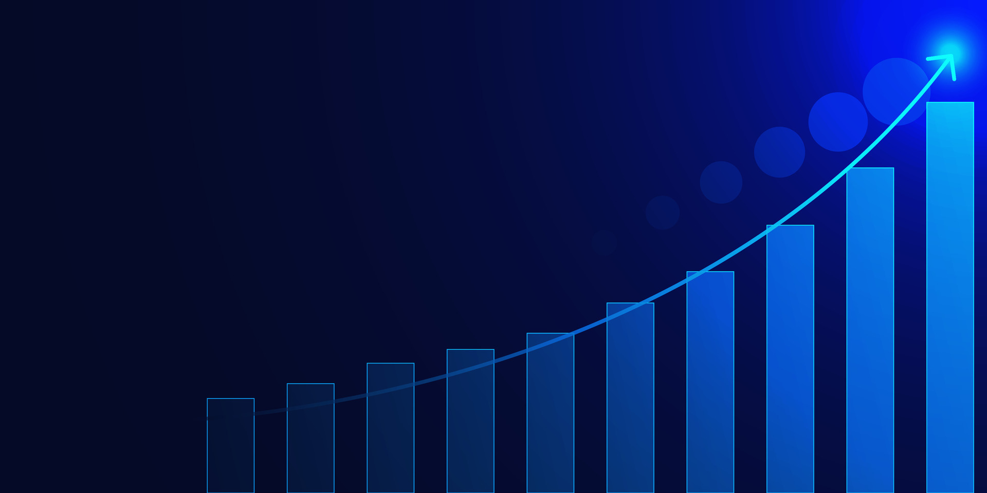 Business graph growth increase with positive chart. Candle stick chart ...