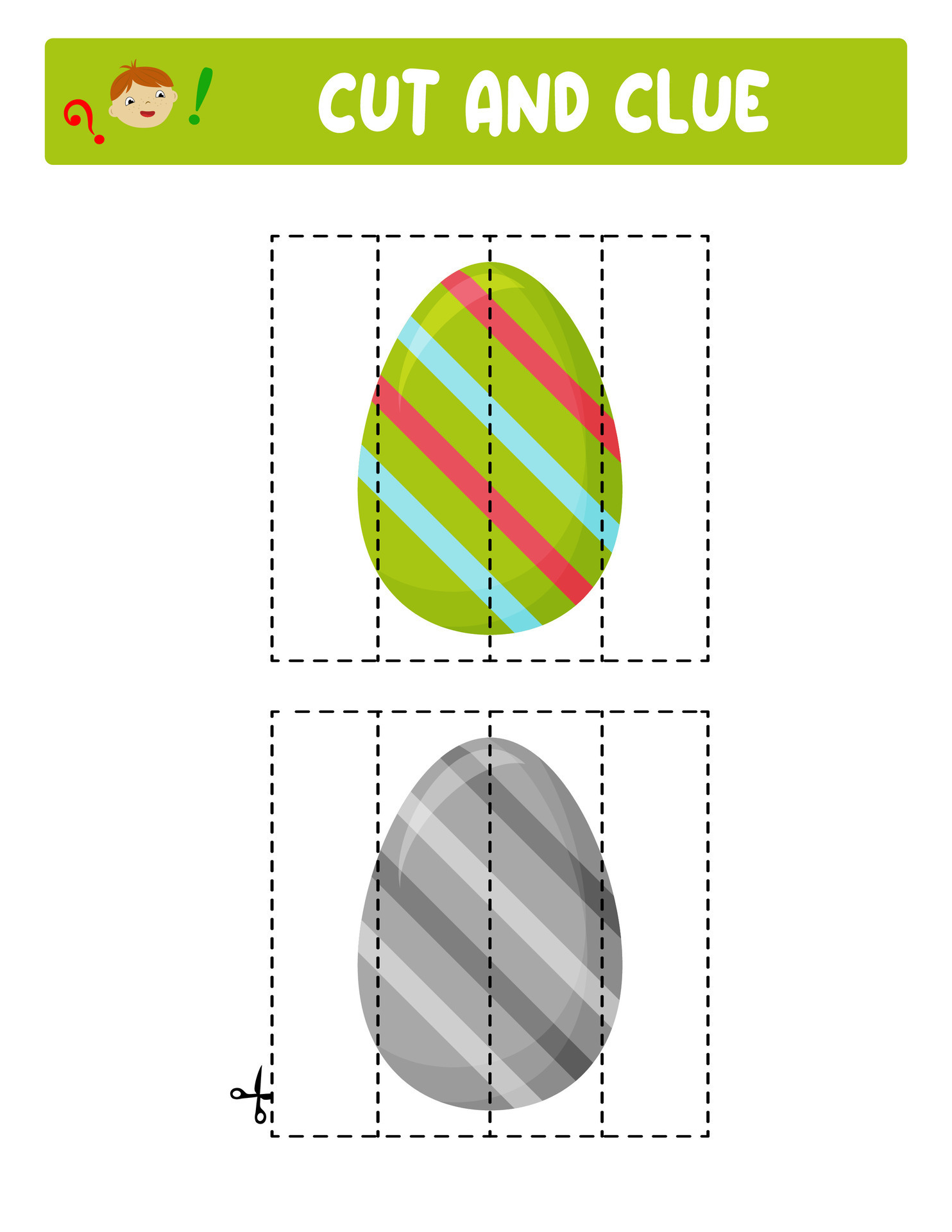 Cut and glue. Easter eggs. Educational game for children 40963600 ...