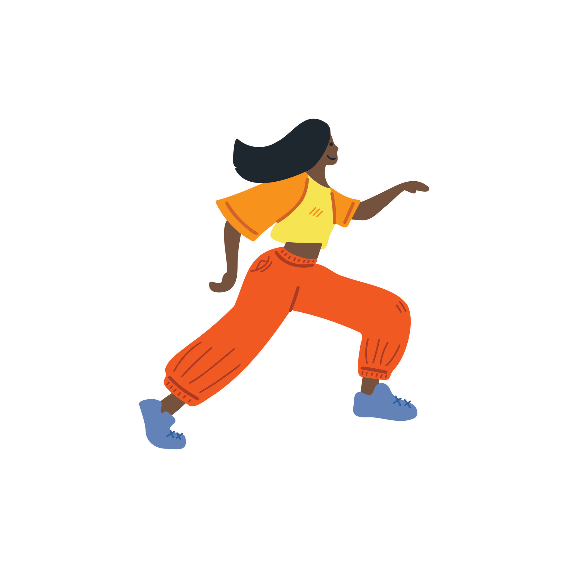 isolate illustration of a woman dancing 40963935 Vector Art at Vecteezy