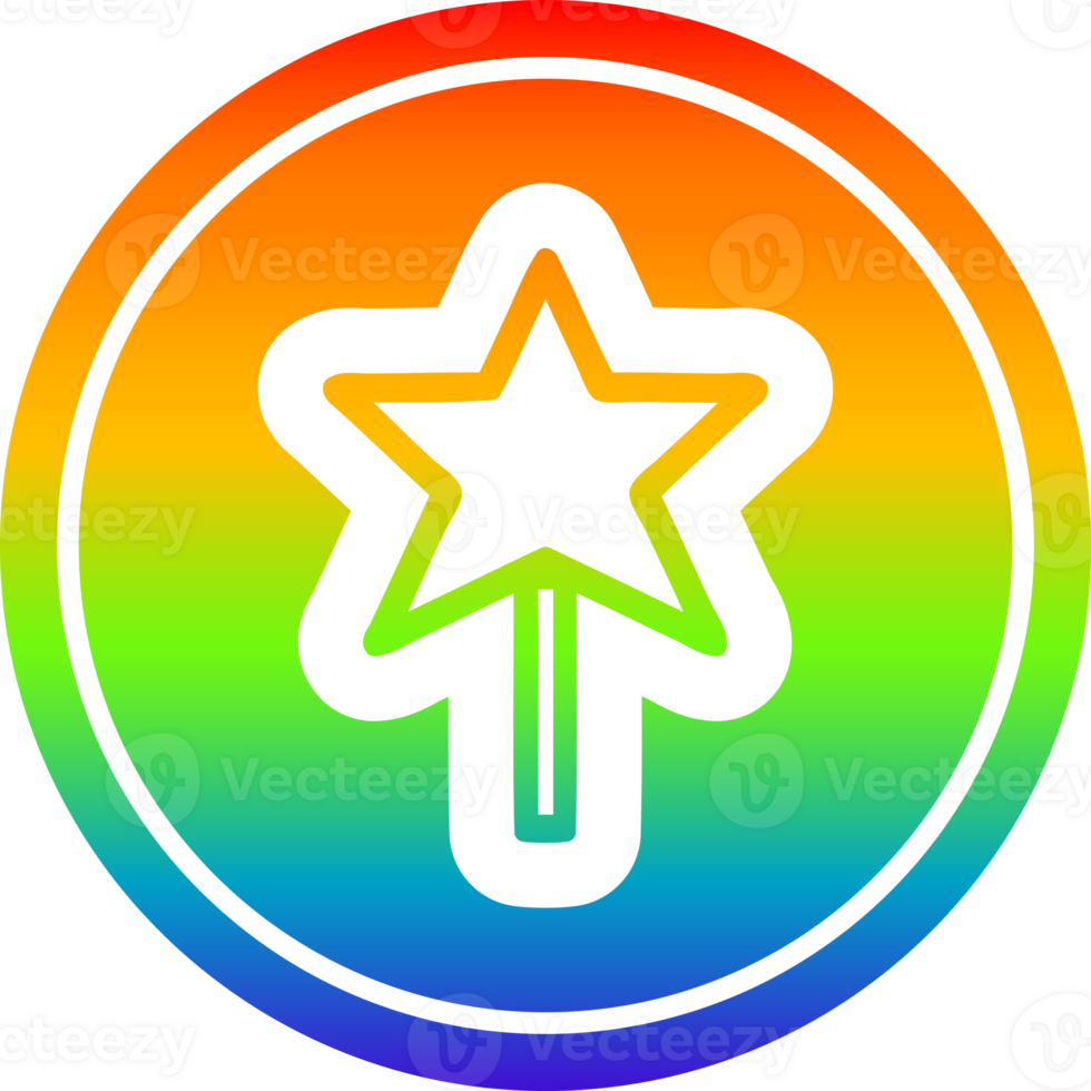 magic wand circular icon with rainbow gradient finish 40965785 PNG magic wand circular icon with rainbow gradient finish 40965785 PNG