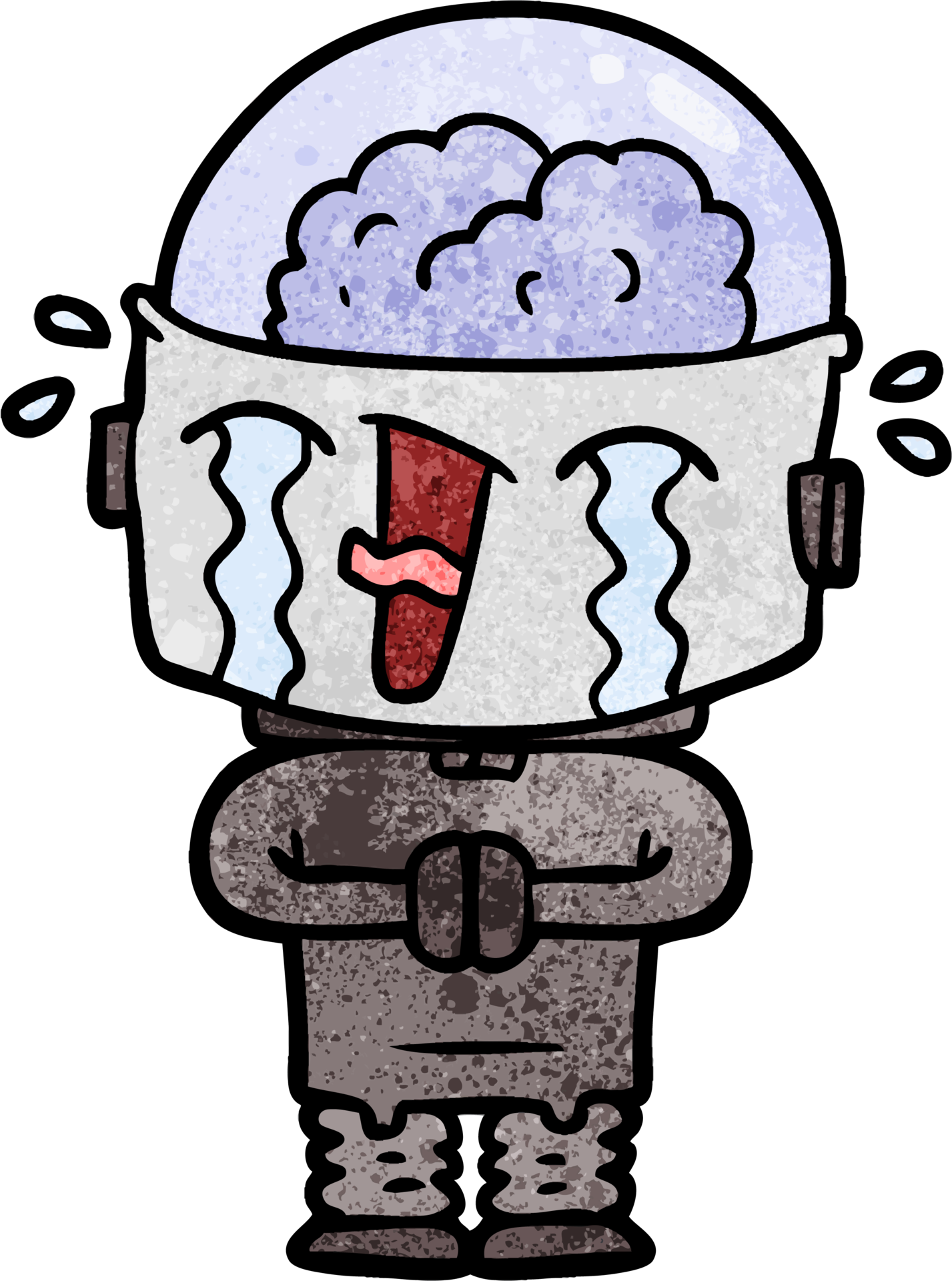Cartoon Crying Robot 40966961 Png