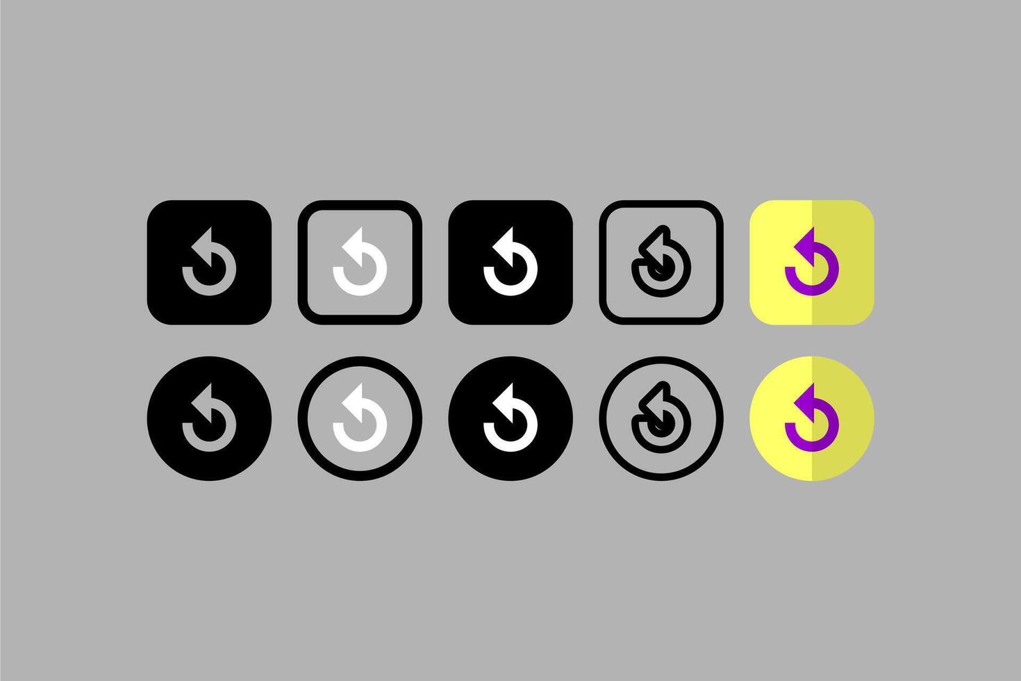 Vector Set Ui Design Arrow Icons Redo Gray Background 40975046 Vector ... Vector Set Ui Design Arrow Icons Redo Gray Background 40975046 Vector ...