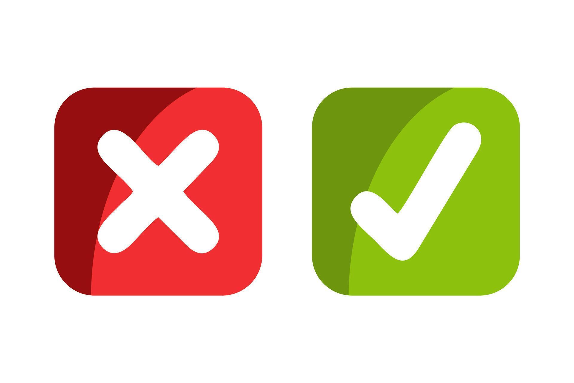 Set Vector True and False Icons with White Background 40975056 Vector Art at Vecteezy