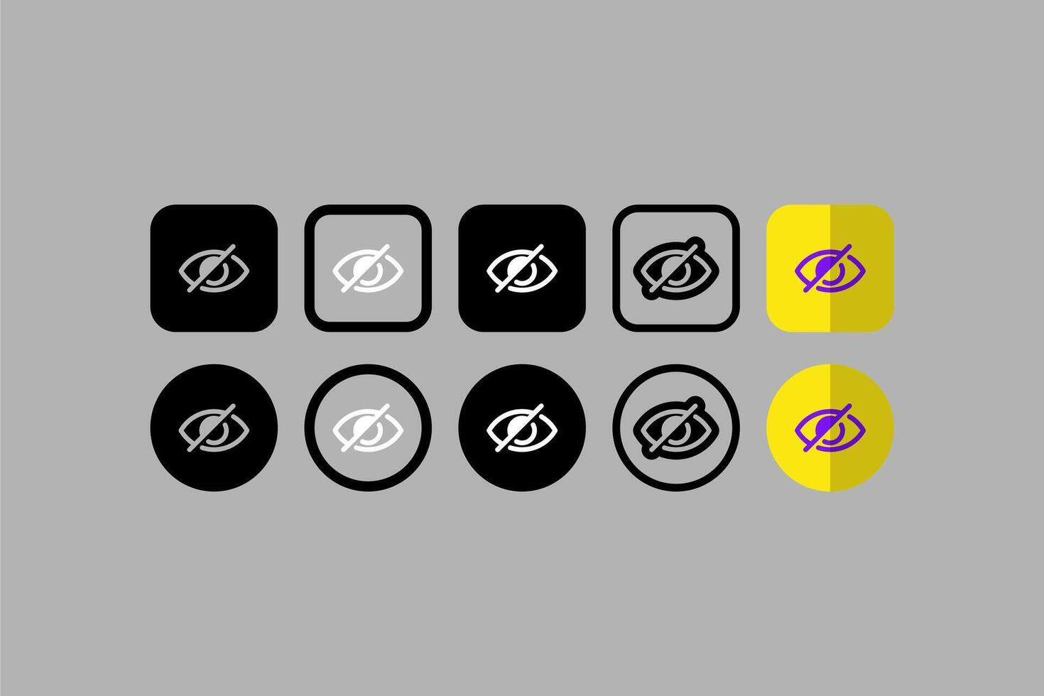 Vector Set UI Icons Privacy Eye Gray Background 40975068 Vector Art at ... Vector Set UI Icons Privacy Eye Gray Background 40975068 Vector Art at ...