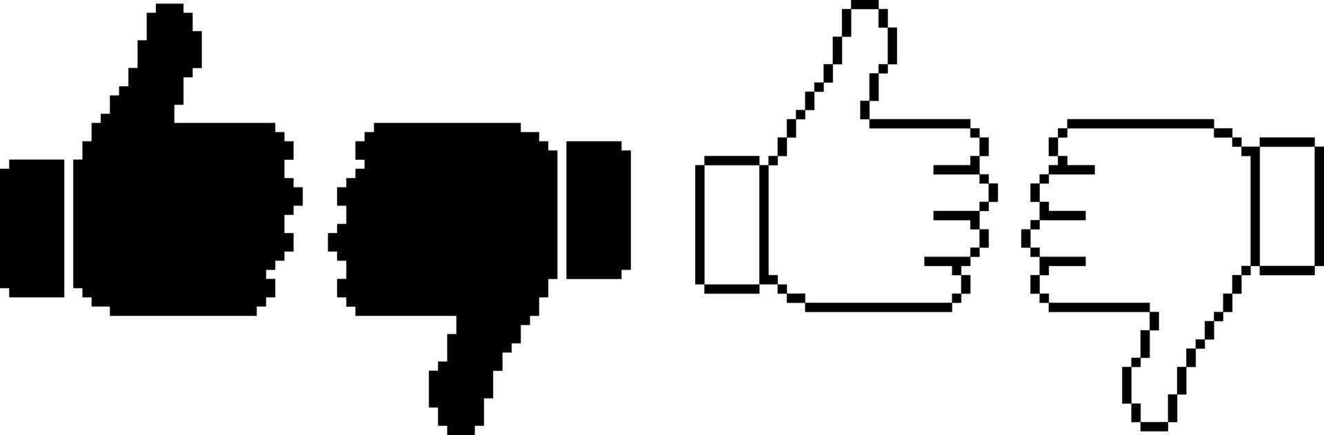 pixel art like dislike icon set 40975655 Vector Art at Vecteezy pixel art like dislike icon set 40975655 Vector Art at Vecteezy