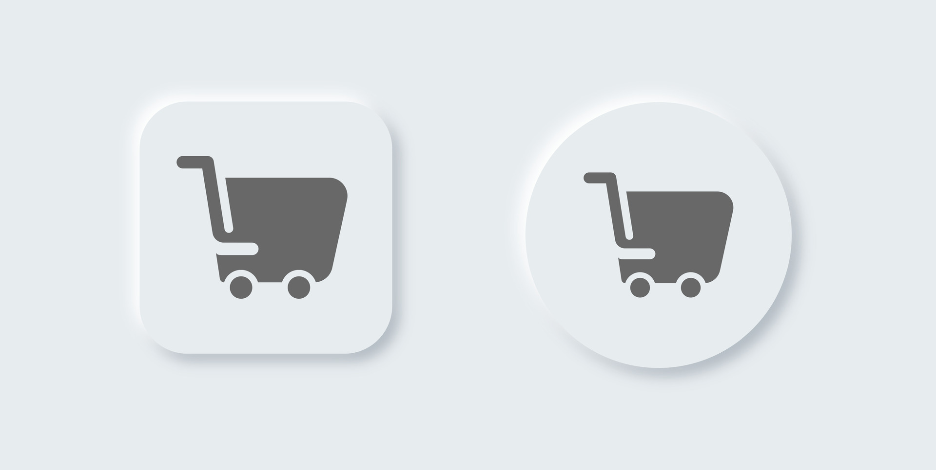 Shopping Cart Solid Icon In Neomorphic Design Style Buy Signs Vector Illustration 40978180