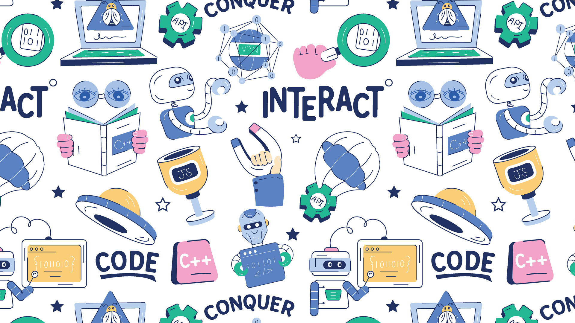 Hand Drawn Vector Showing Concepts Of Programming Services Code Errors And Development Process
