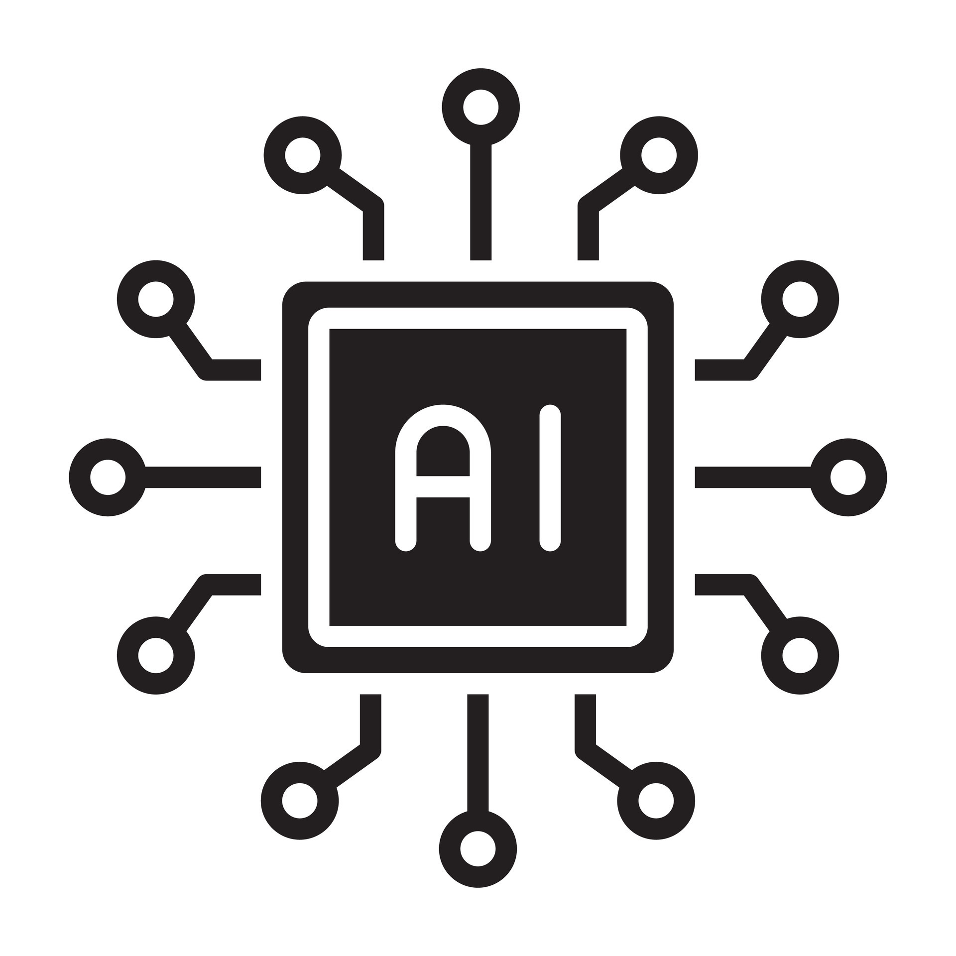Artificial intelligence ai processor chip icon. 40981169 Vector Art at ...