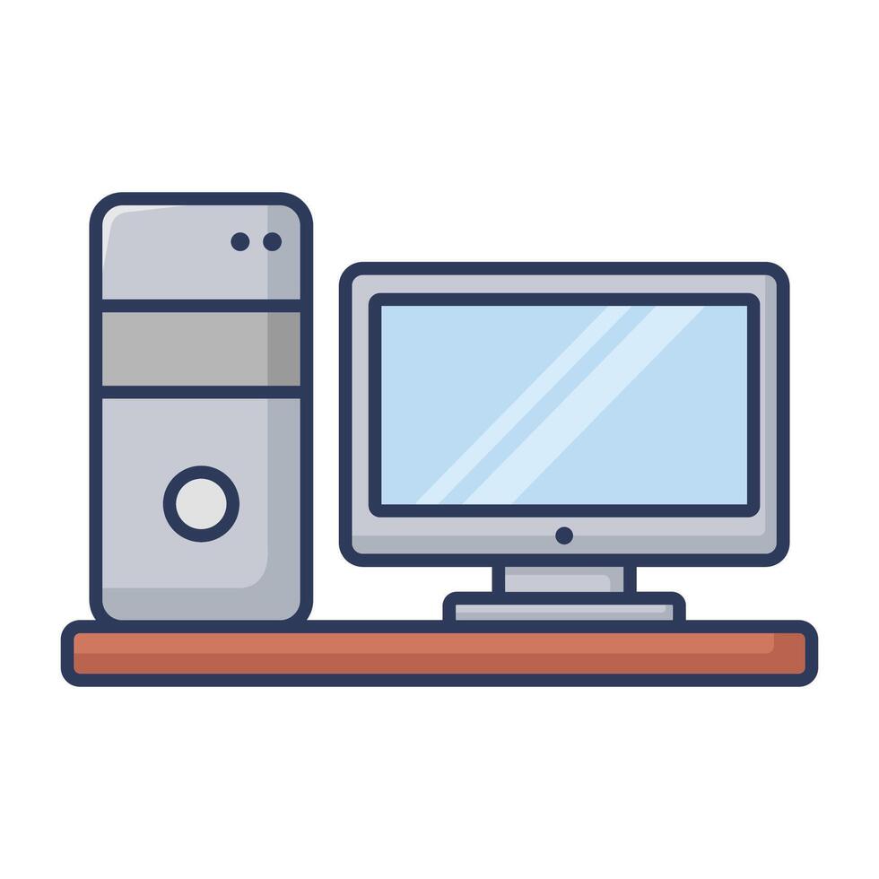 computer icon vector design template in white background 40982499 ...