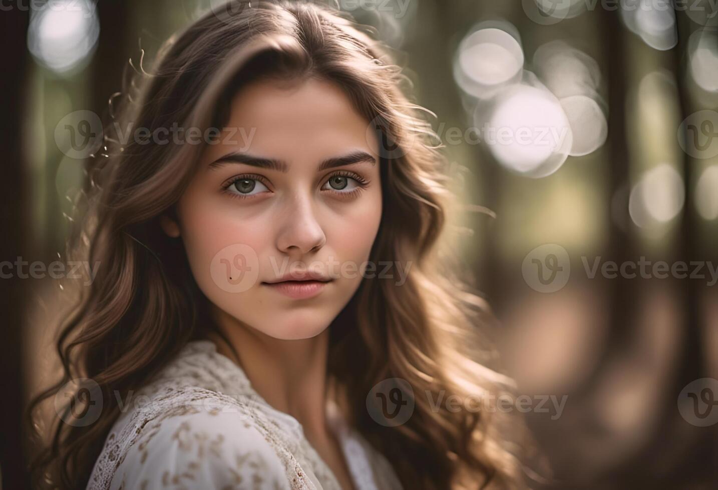 AI generated Beautiful Girl Portrait, Attractive Young Woman, Glamour ...