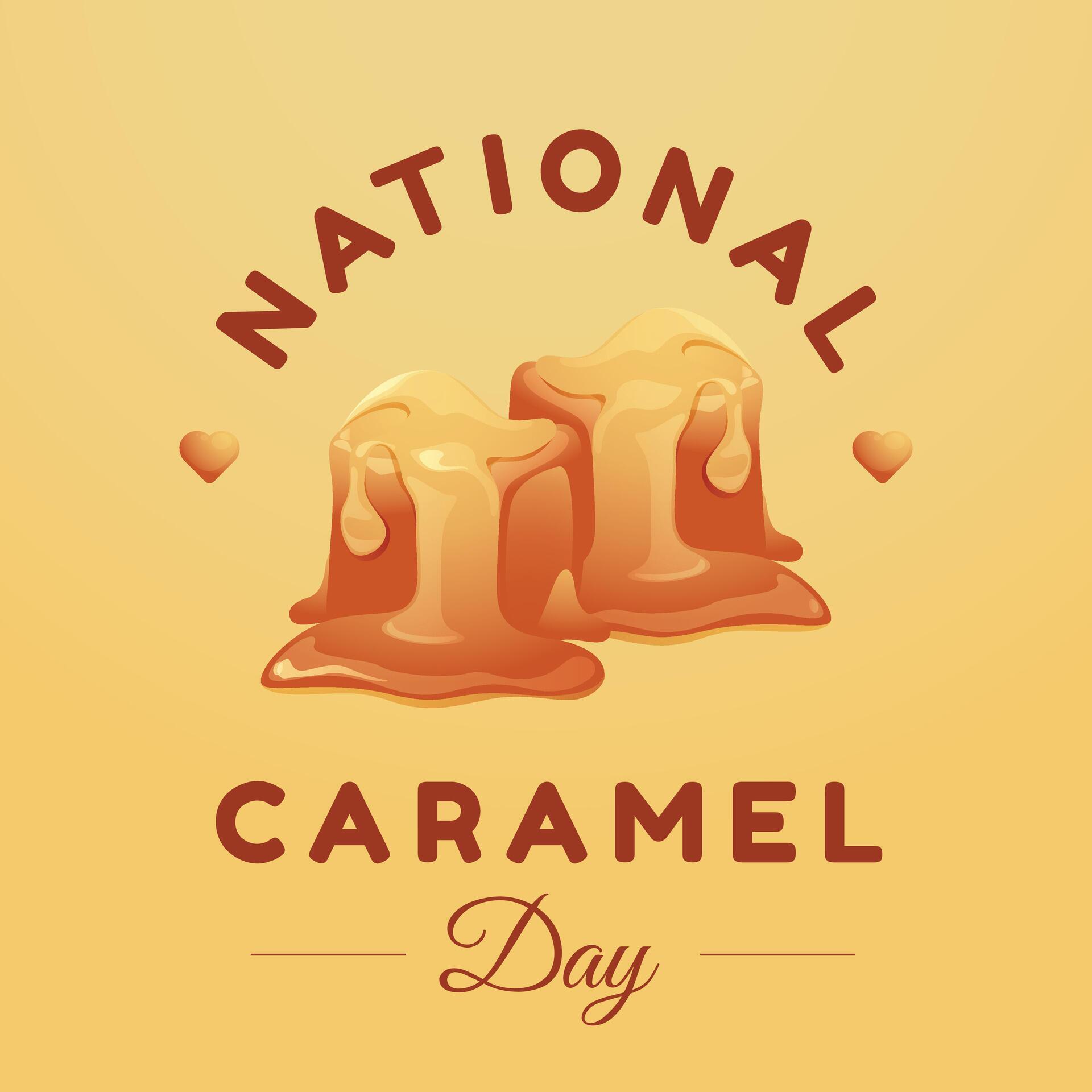 National Caramel Day vector design template good for celebration usage ...