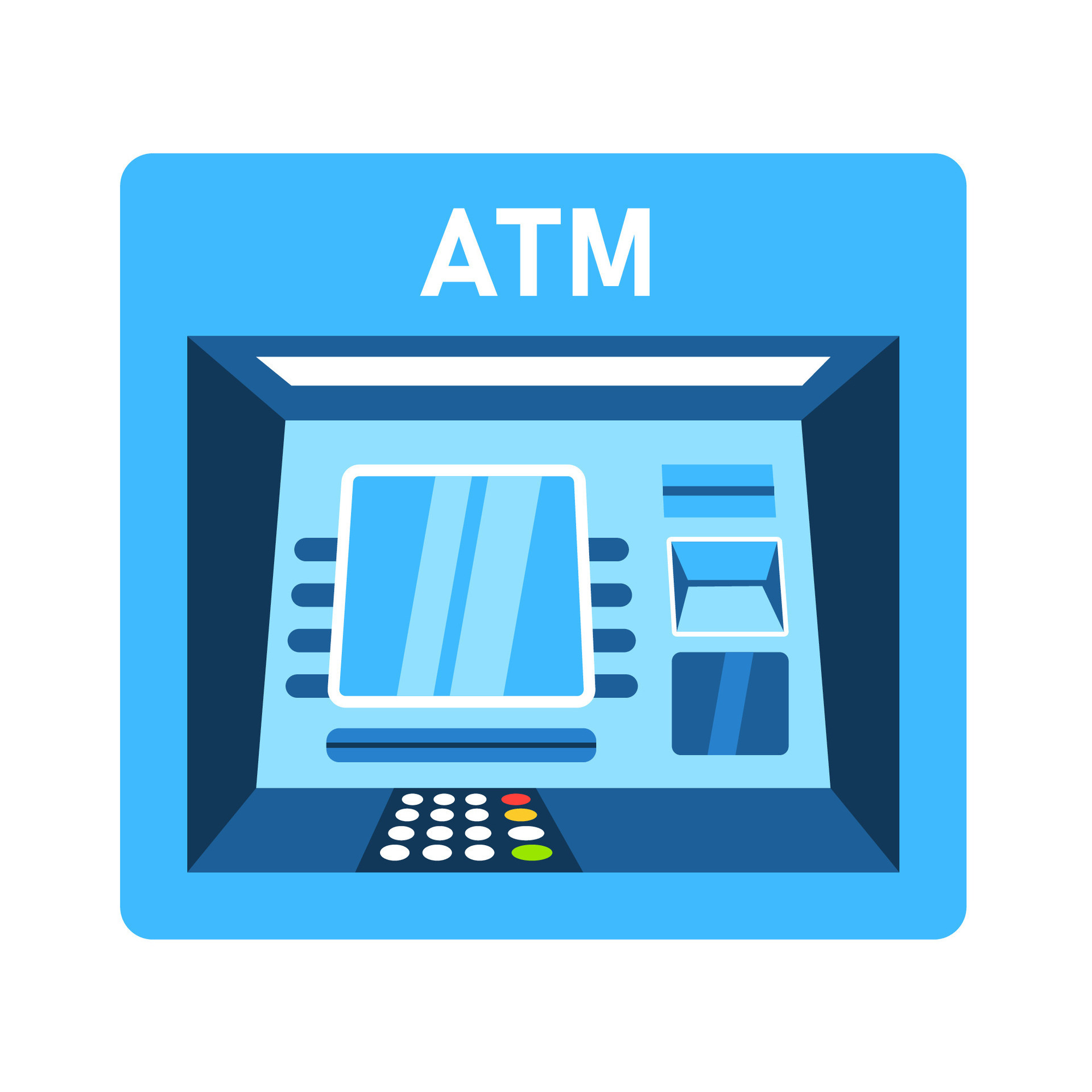 ATM Automated teller machine with current operation. Vector illustration 41006485 Vector Art at ...