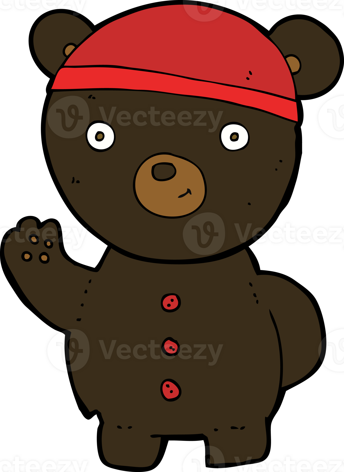 cartoon black bear cub 41007311 PNG