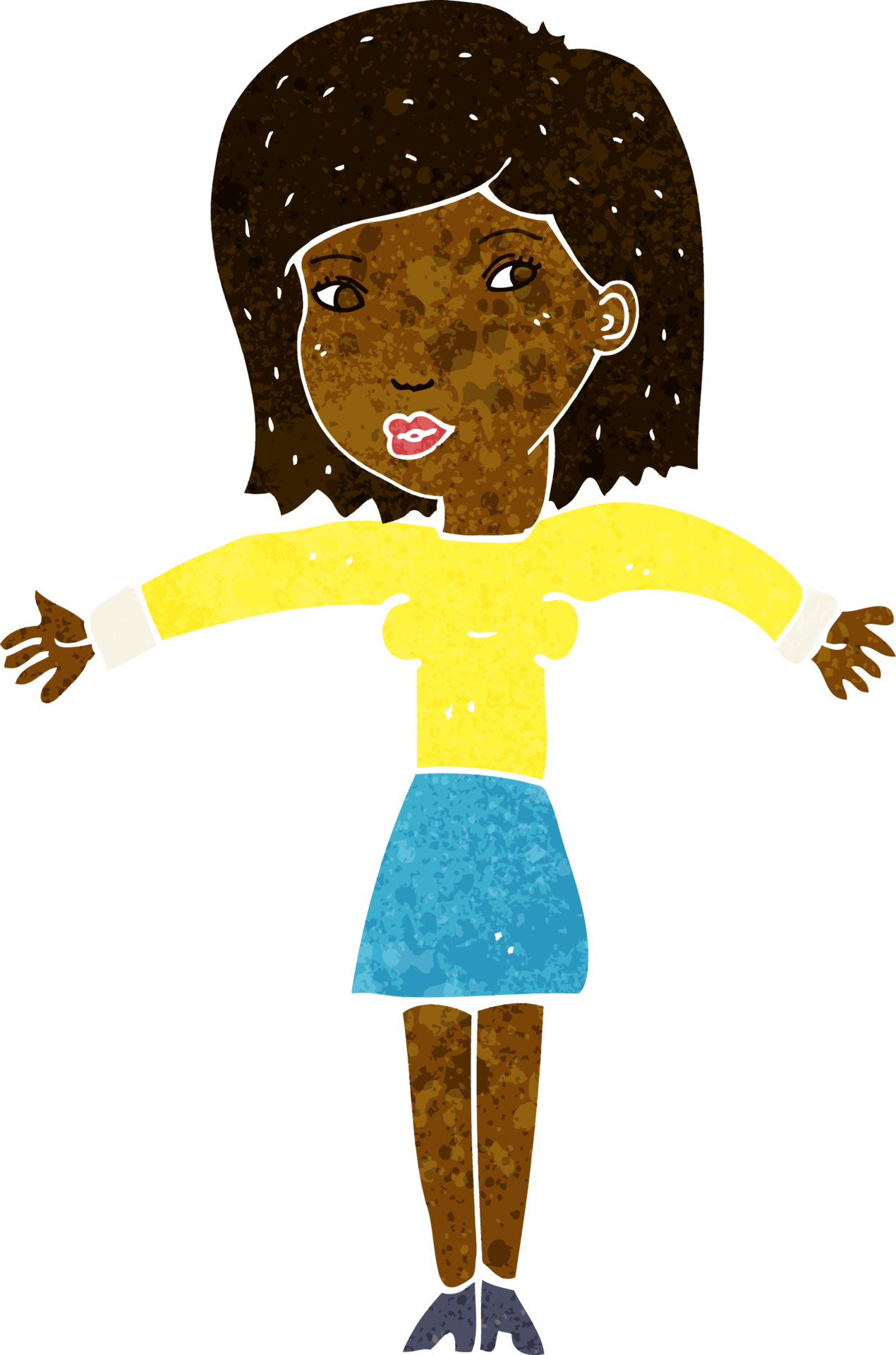 Cartoon Woman Shrugging Shoulders 41012618 Png