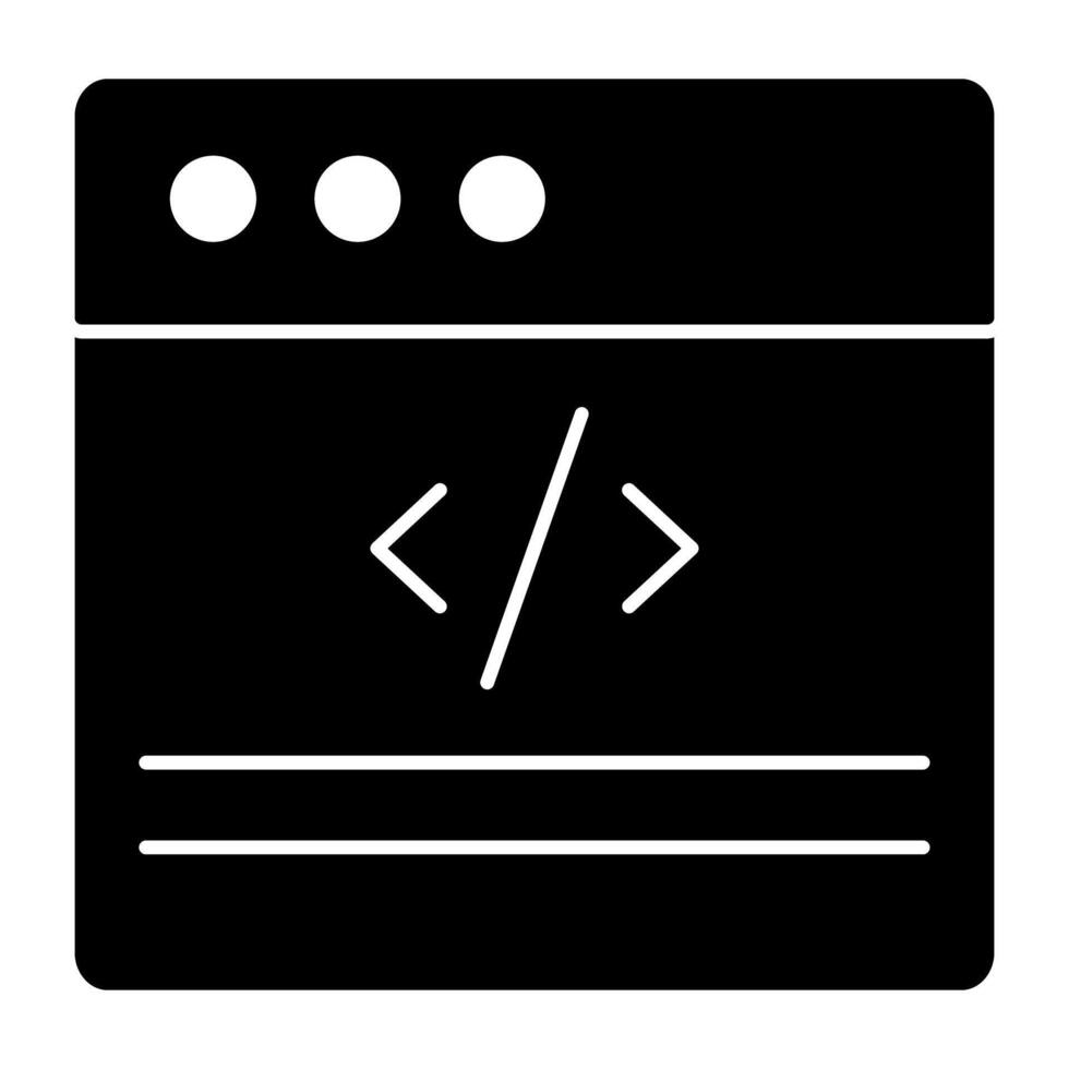 An icon design of web programming 41014104 Vector Art at Vecteezy