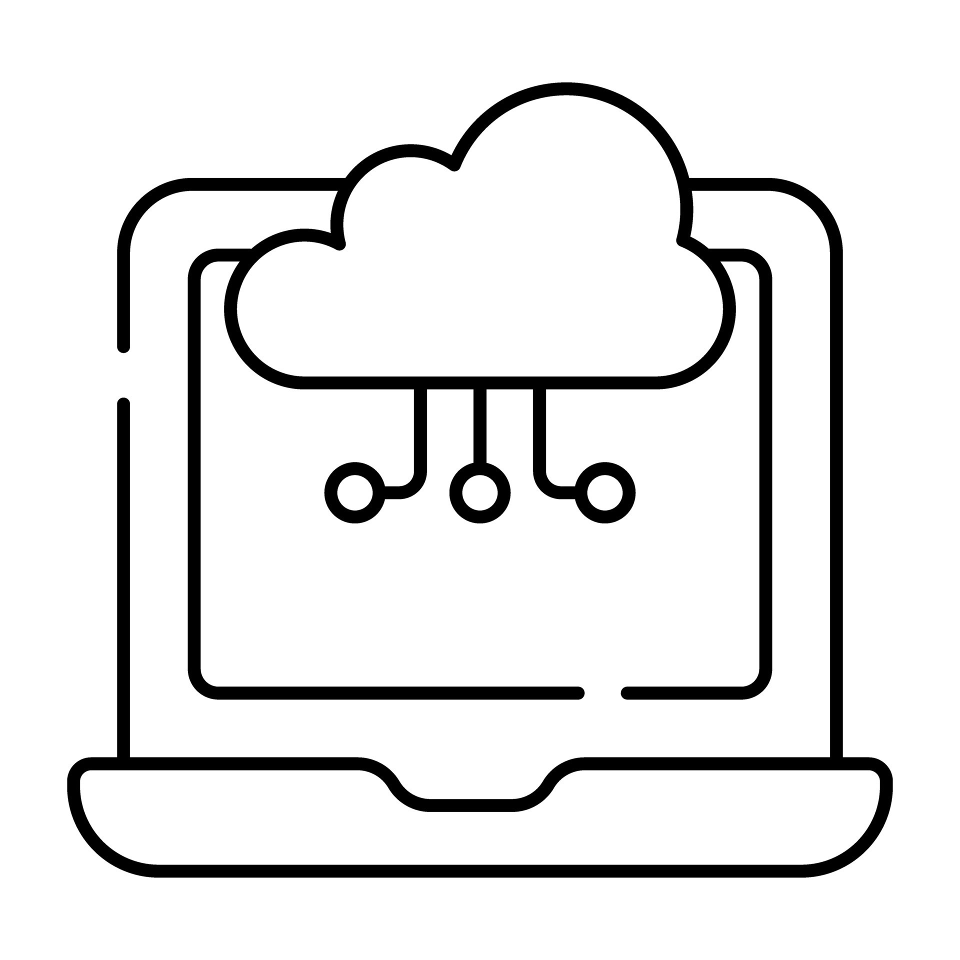Nodes with cloud, linear design of cloud connections 41015587 Vector ... Nodes with cloud, linear design of cloud connections 41015587 Vector ...