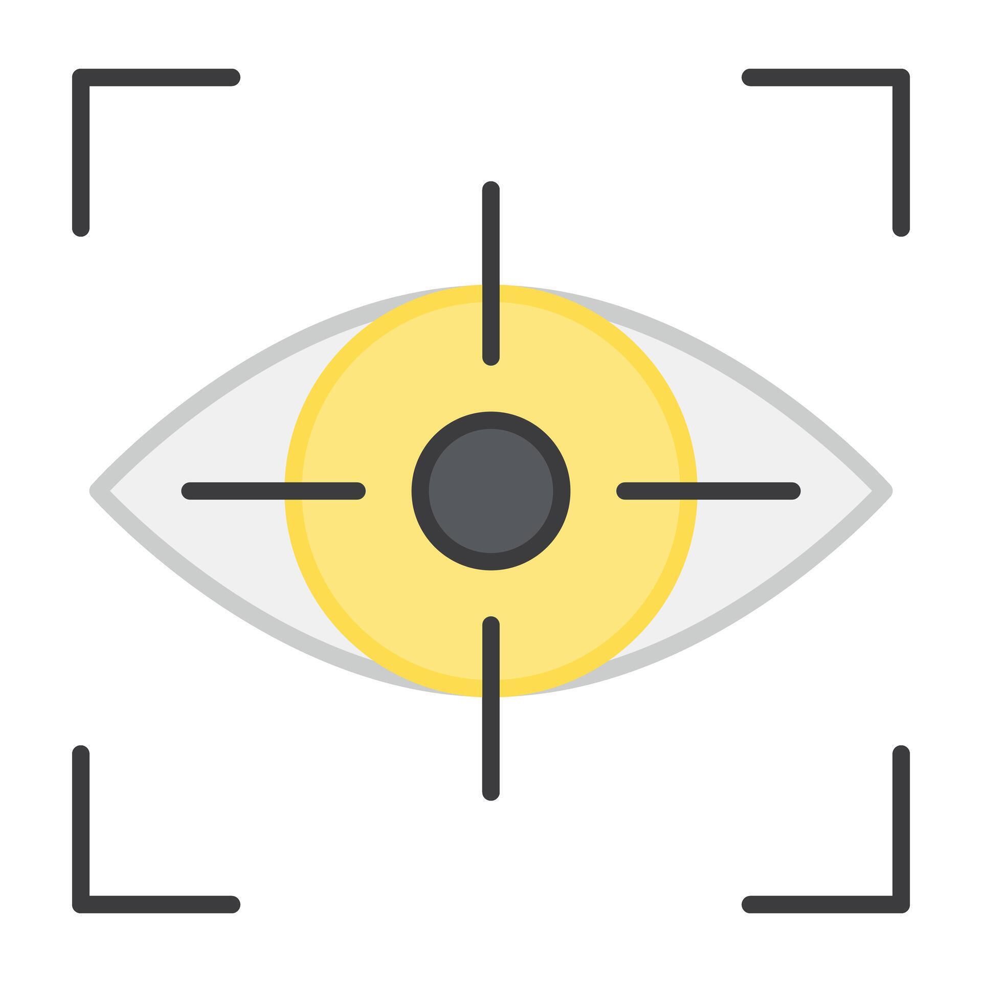 Eye inside reticle, icon of iris recognition 41015903 Vector Art at ...