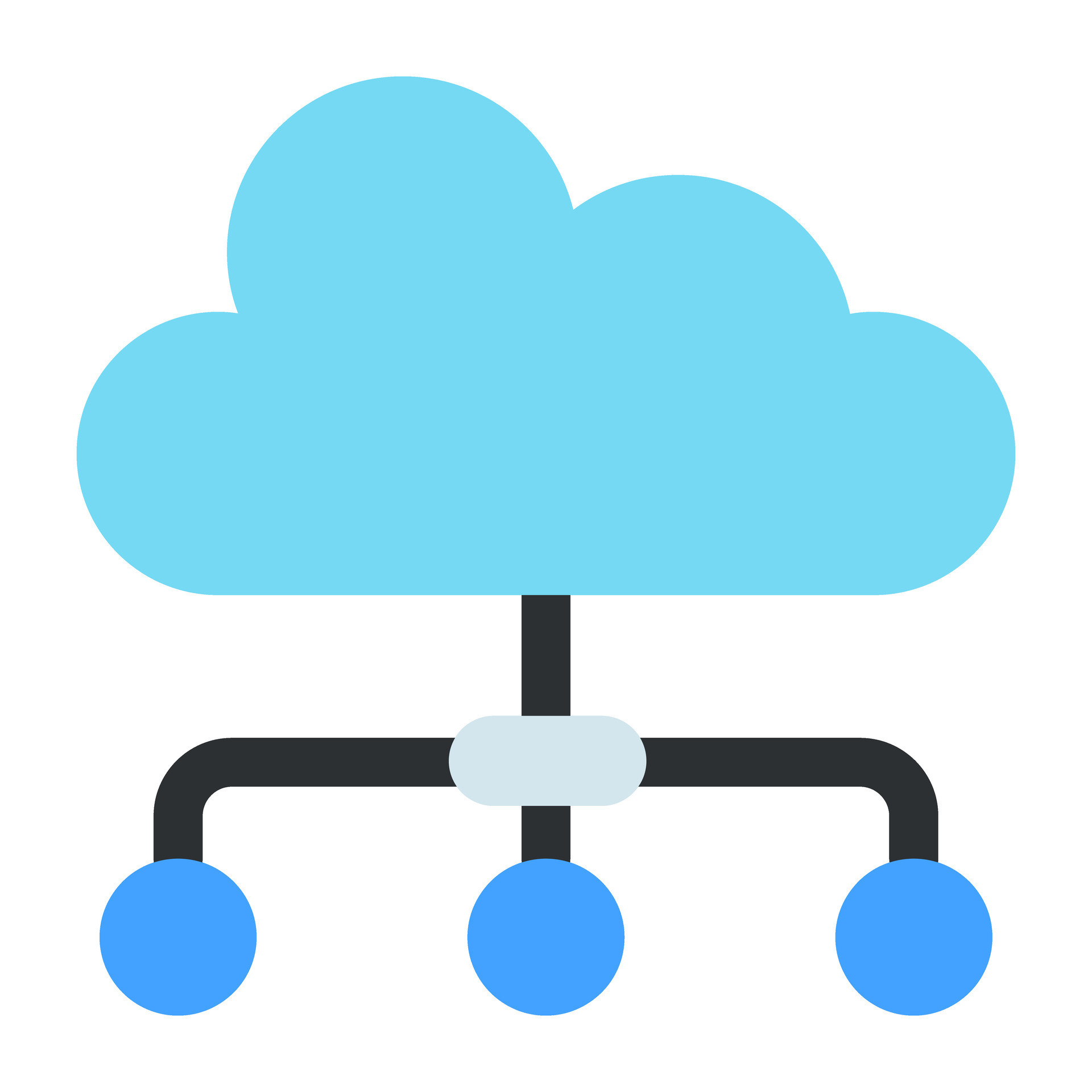 Cloud with connected nodes, flat design of cloud network 41017403 Vector Art at Vecteezy